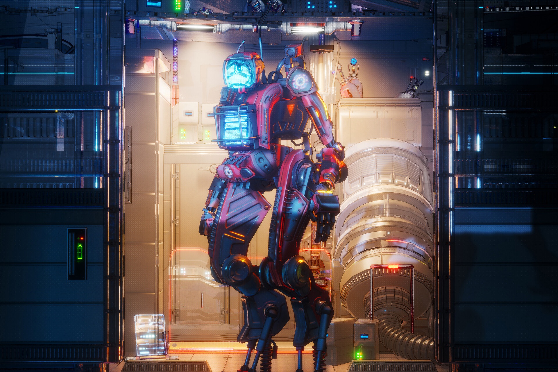 Download Sci Fi Robot HD Wallpaper by Sam Orantin