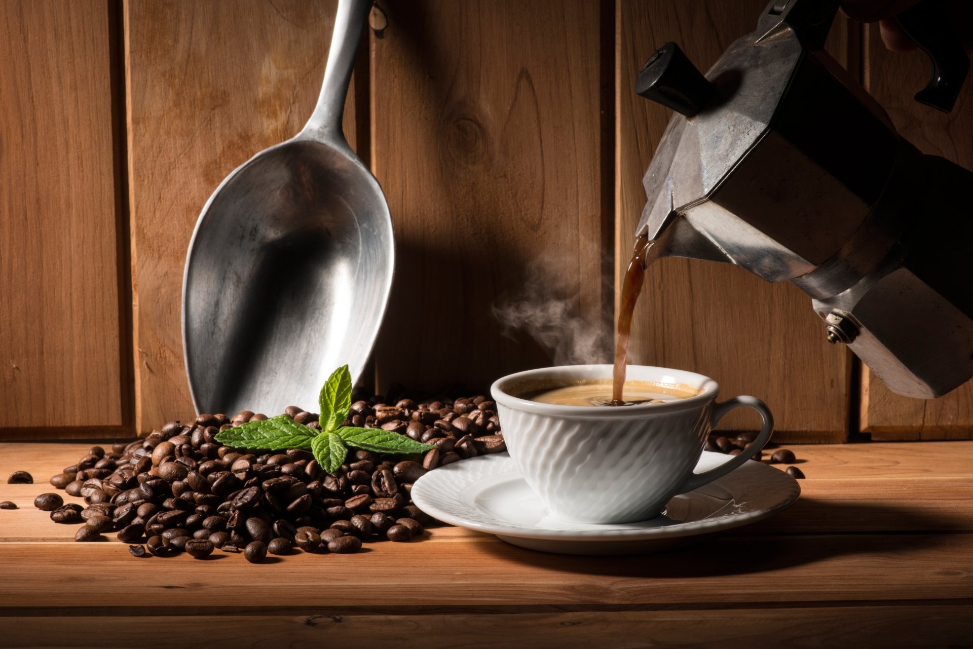 Download Still Life Coffee Beans Cup Food Coffee 4k Ultra HD Wallpaper