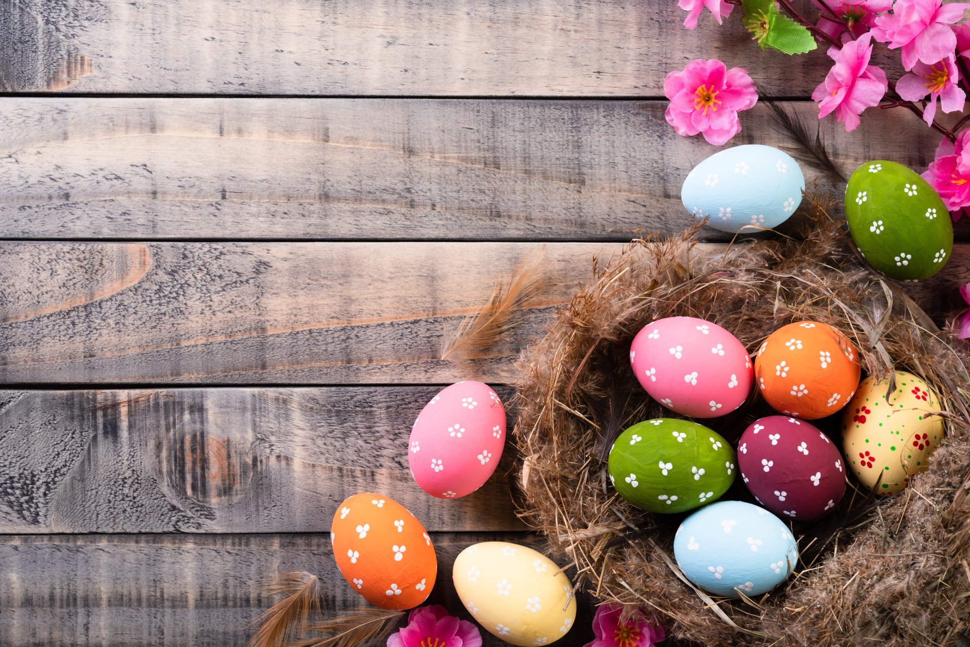 Download Easter Egg Nest Holiday Easter 4k Ultra HD Wallpaper