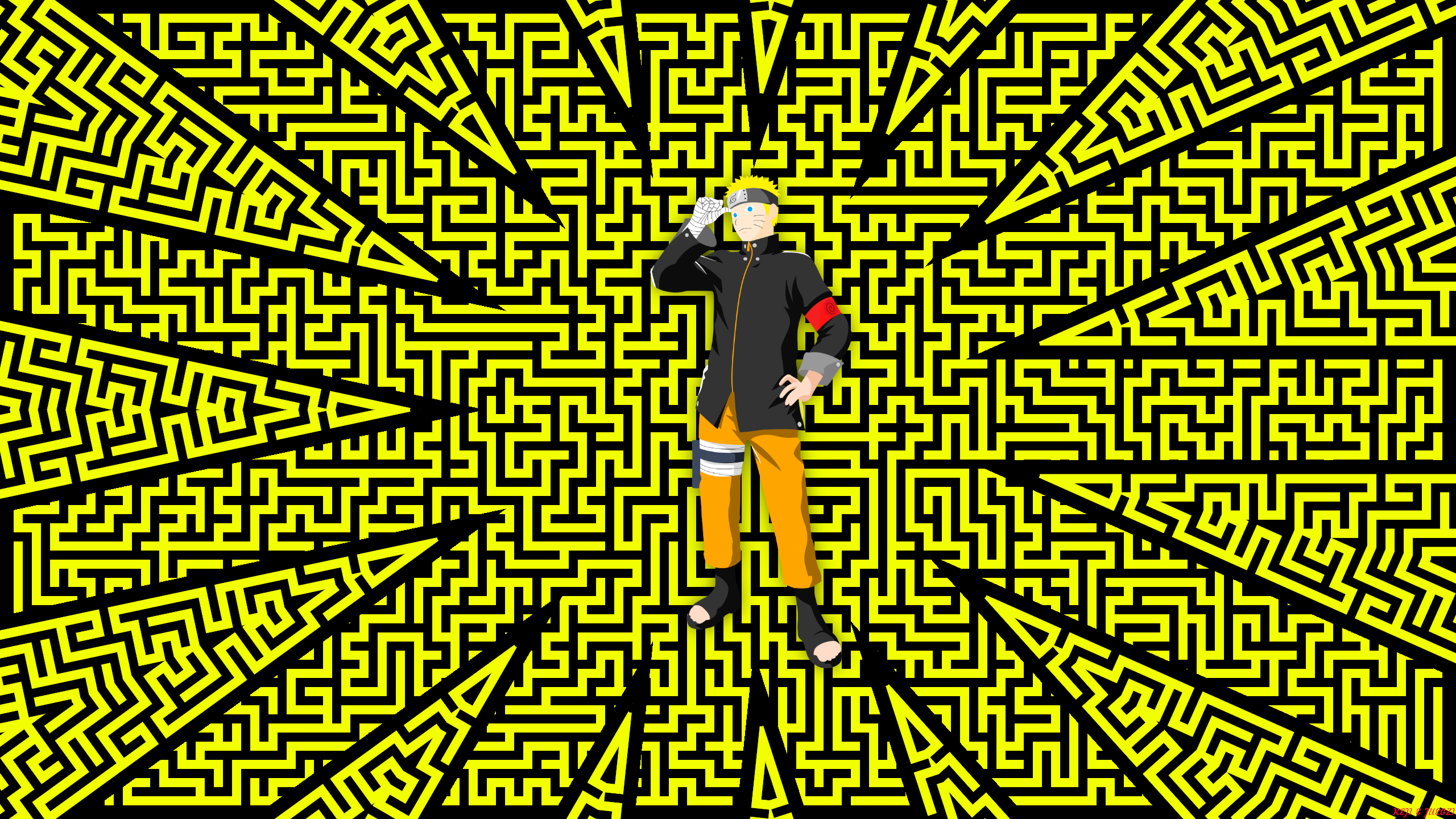 Download Yellow Boruto Naruto Uzumaki Naruto Pattern Anime Yellow Anime ...
