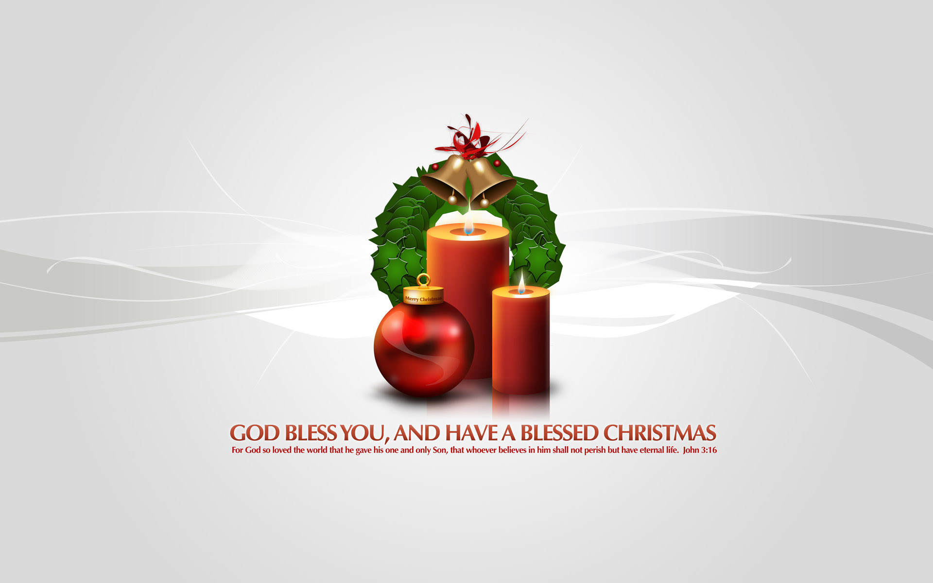 Festive Holiday Glow: HD Christmas Blessings Wallpaper