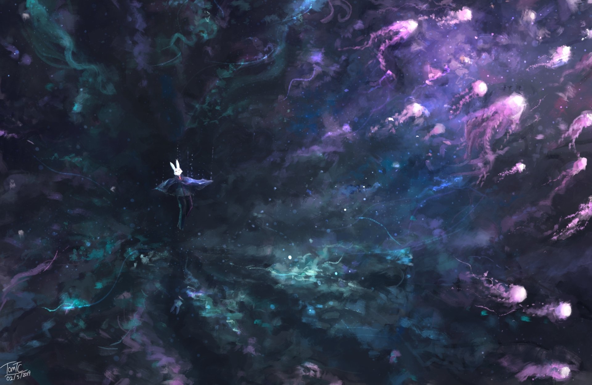 Download Sky Bunny Ears Fantasy Animal Fantasy Animal HD Wallpaper by ...