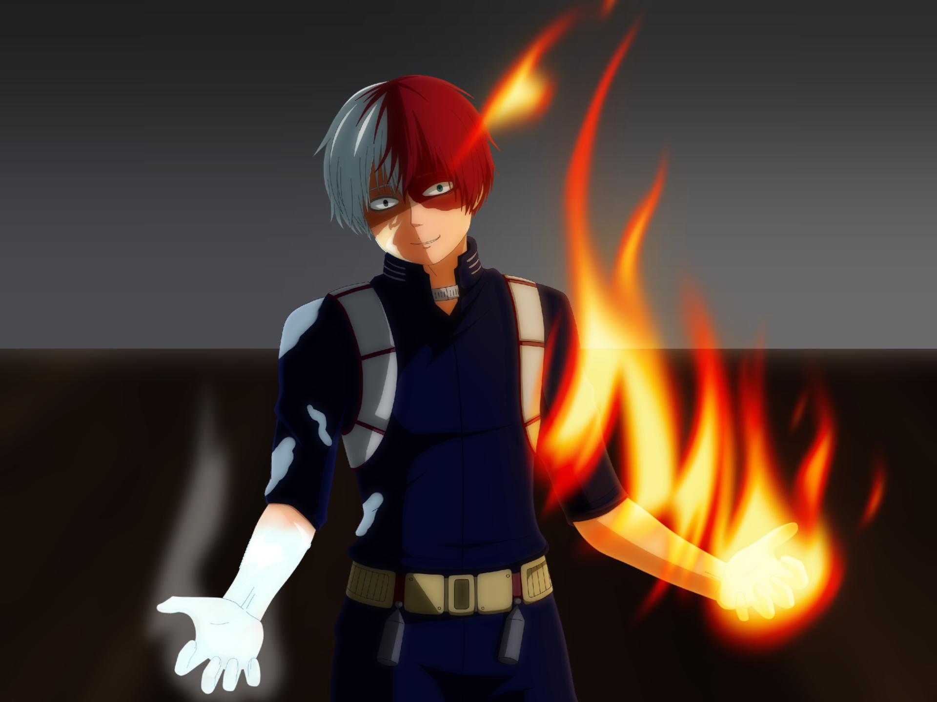 Download Flame Shoto Todoroki Anime My Hero Academia HD Wallpaper by ...