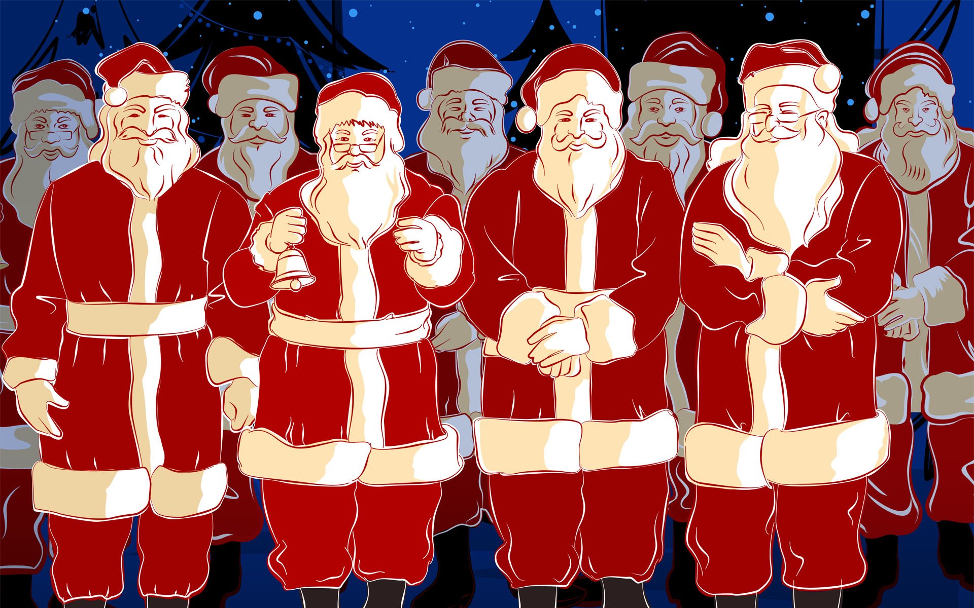 Santa Parade — Festive Christmas HD Wallpaper