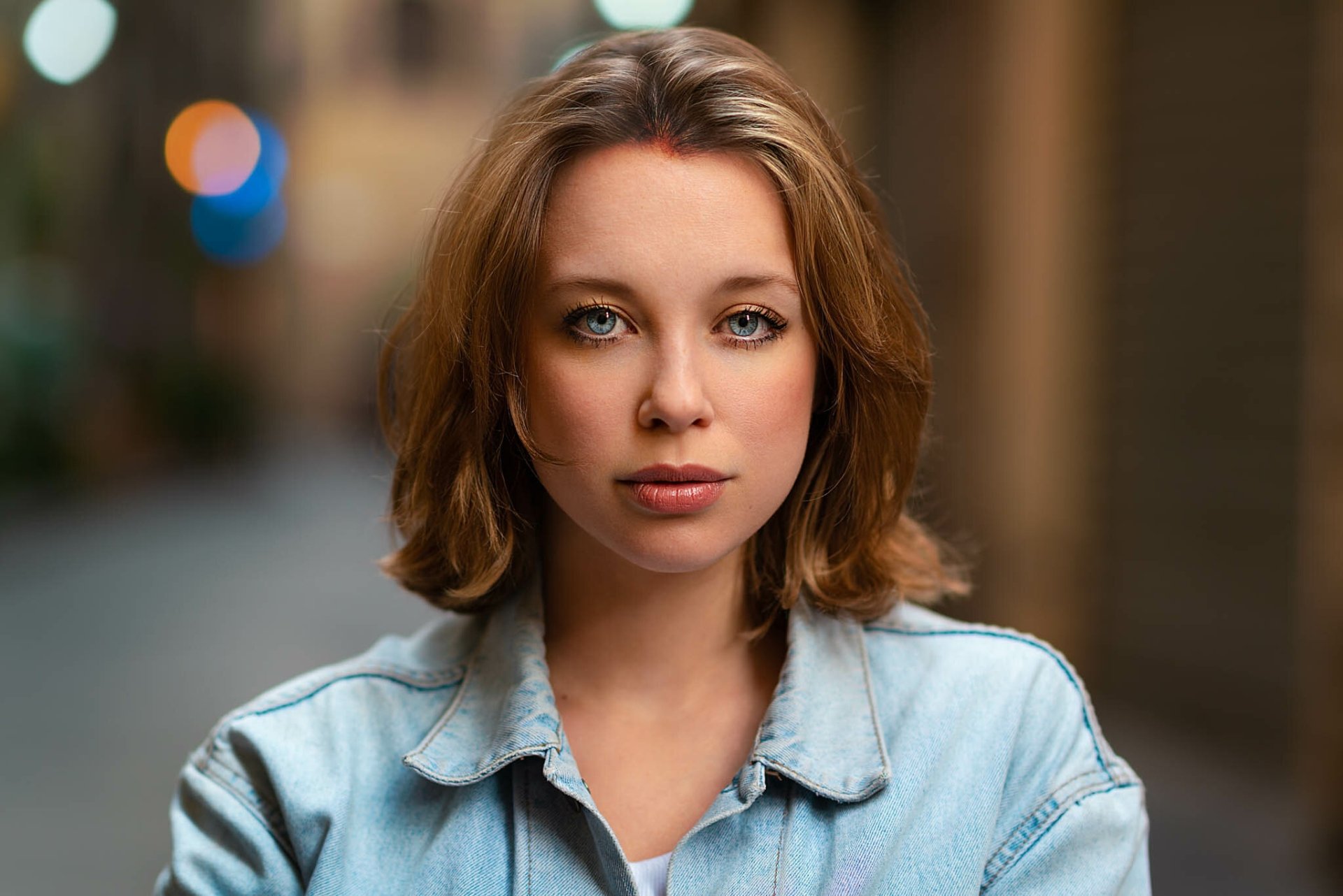 Download Short Hair Redhead Blue Eyes Face Depth Of Field Woman Model ...