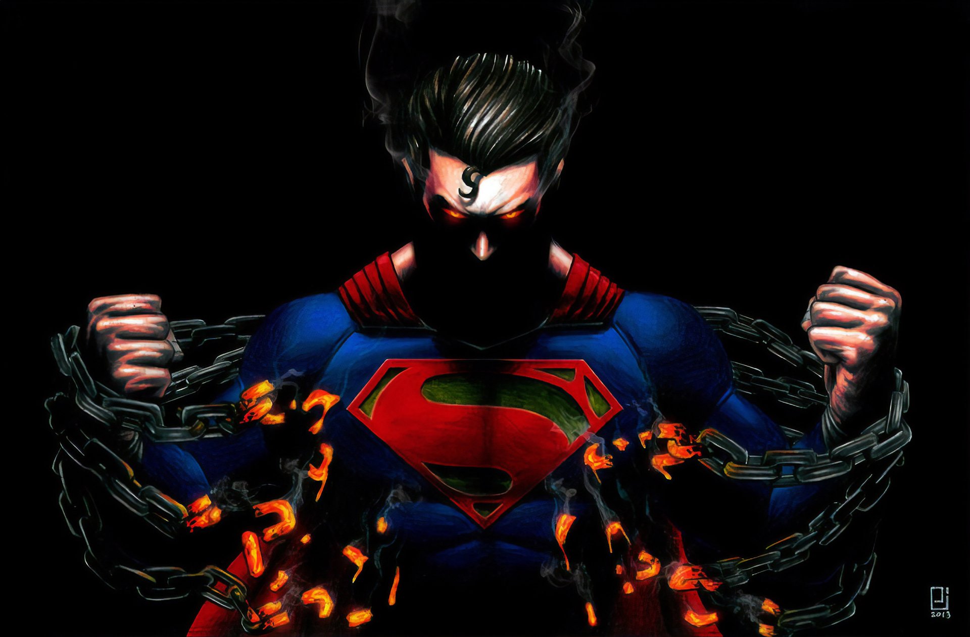 Superman: Chains of Flame — 2K Quad HD Comic Wallpaper by Peejay ...