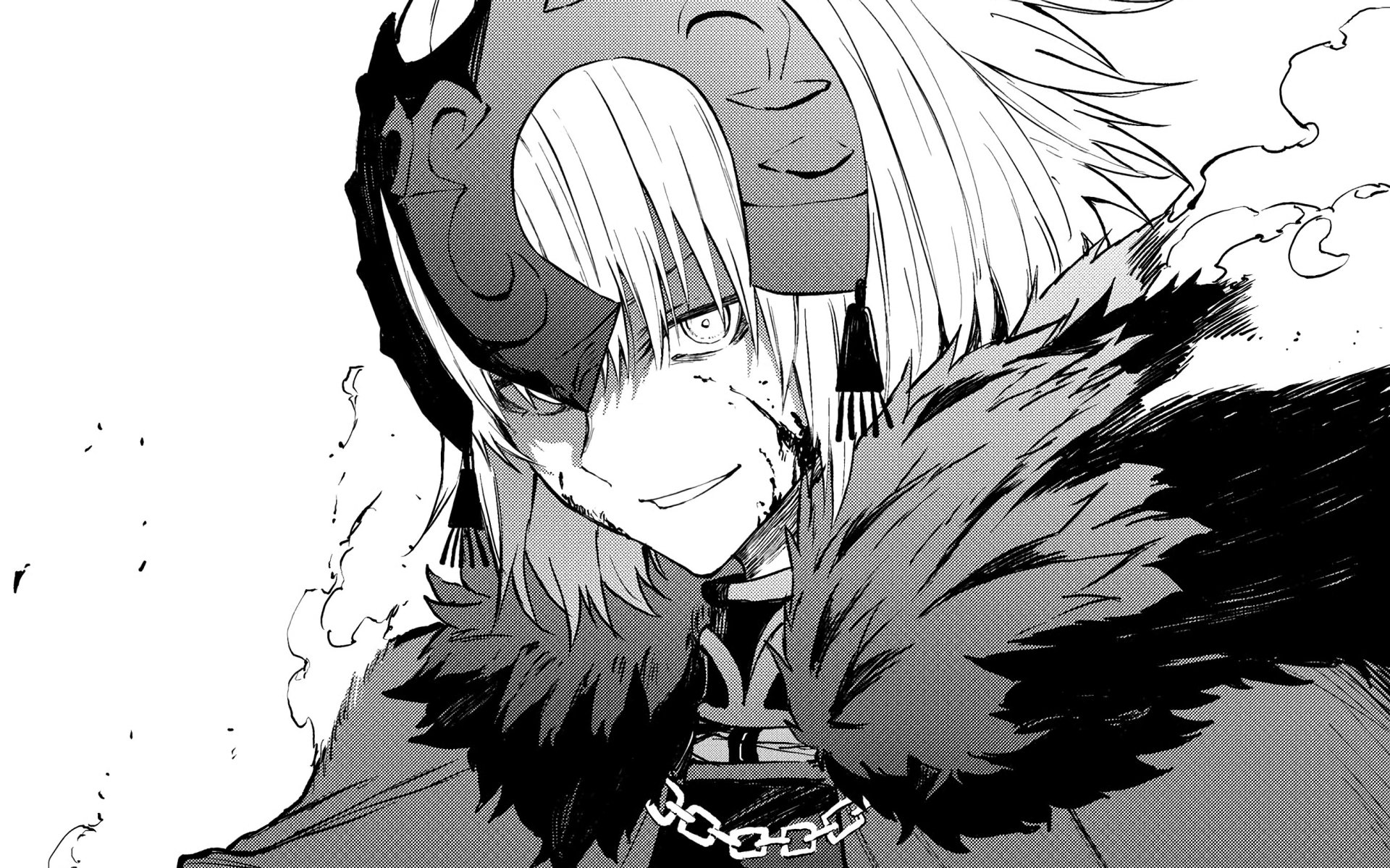 Jeanne d'Arc Alter Monochrome Sketch HD Wallpaper by ミノリ