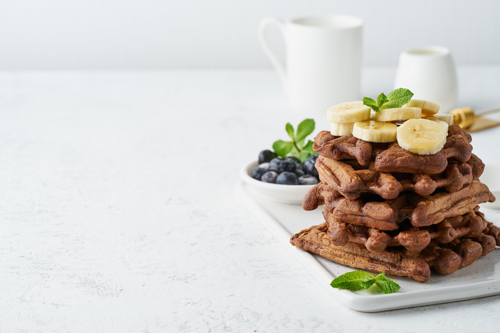 Download Banana Still Life Breakfast Berry Food Waffle 4k Ultra HD ...
