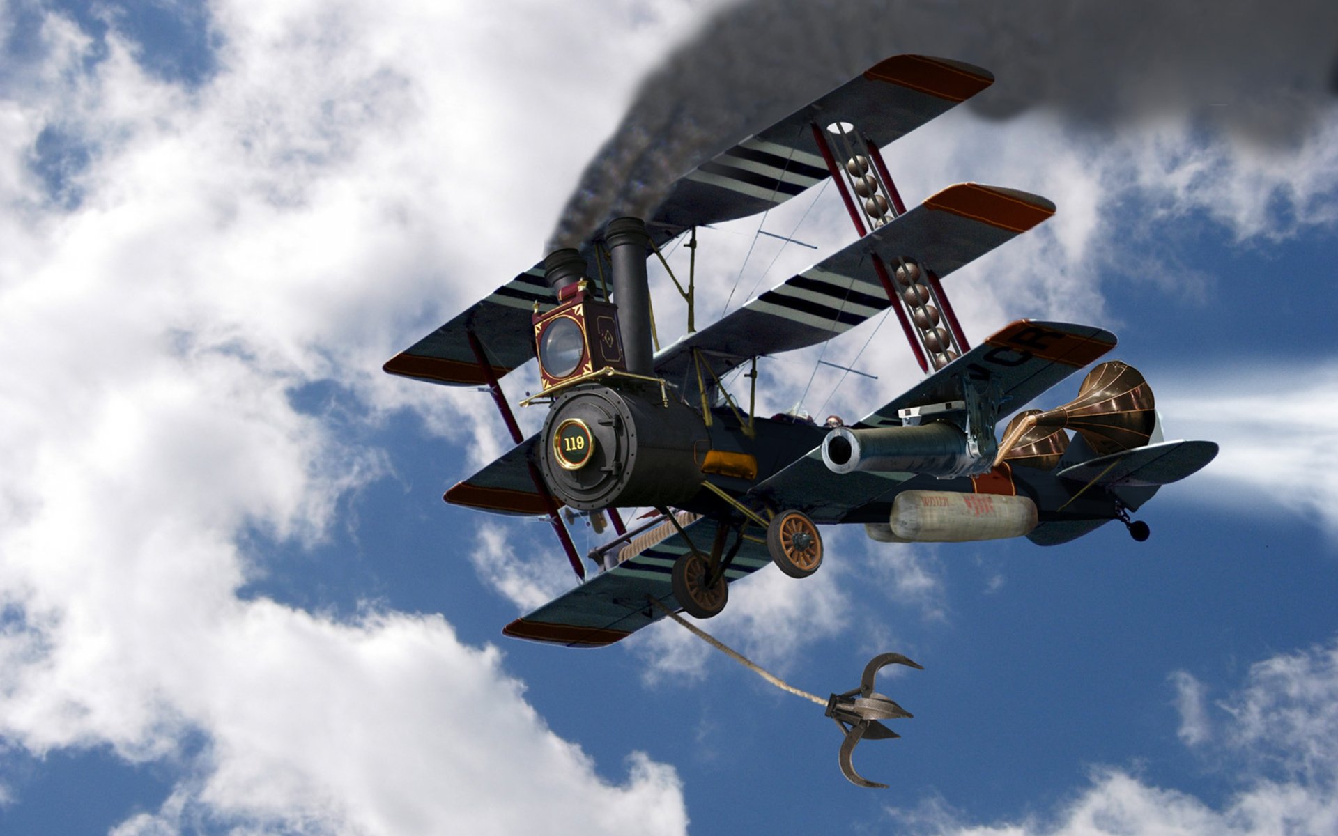 Steampunk Sky Cruiser: HD Sci-Fi CGI Airplane Adventure