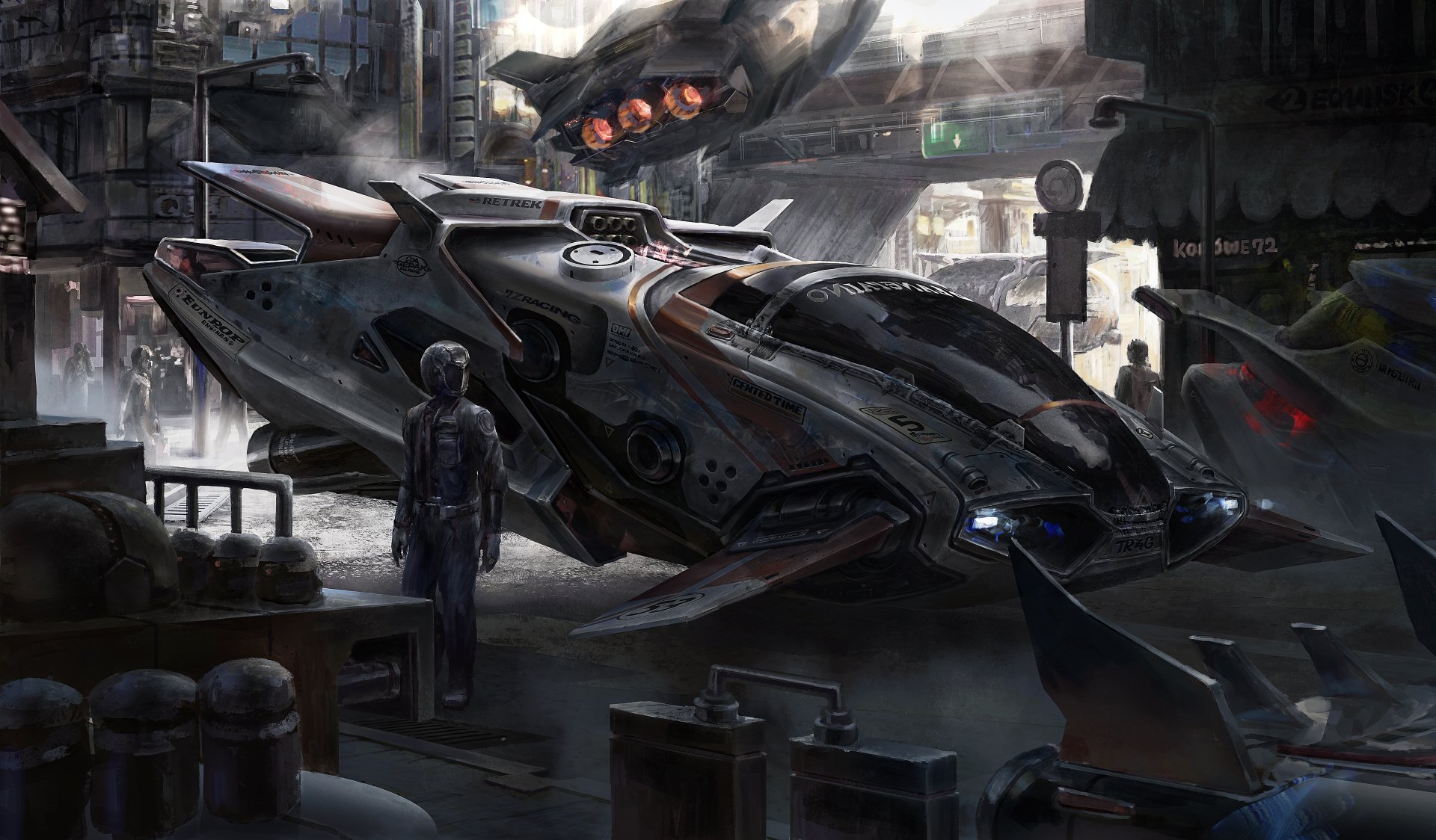 Neon Voyager 4K | Void Runner | Skyforge Skiff by Cheng Yu Chao