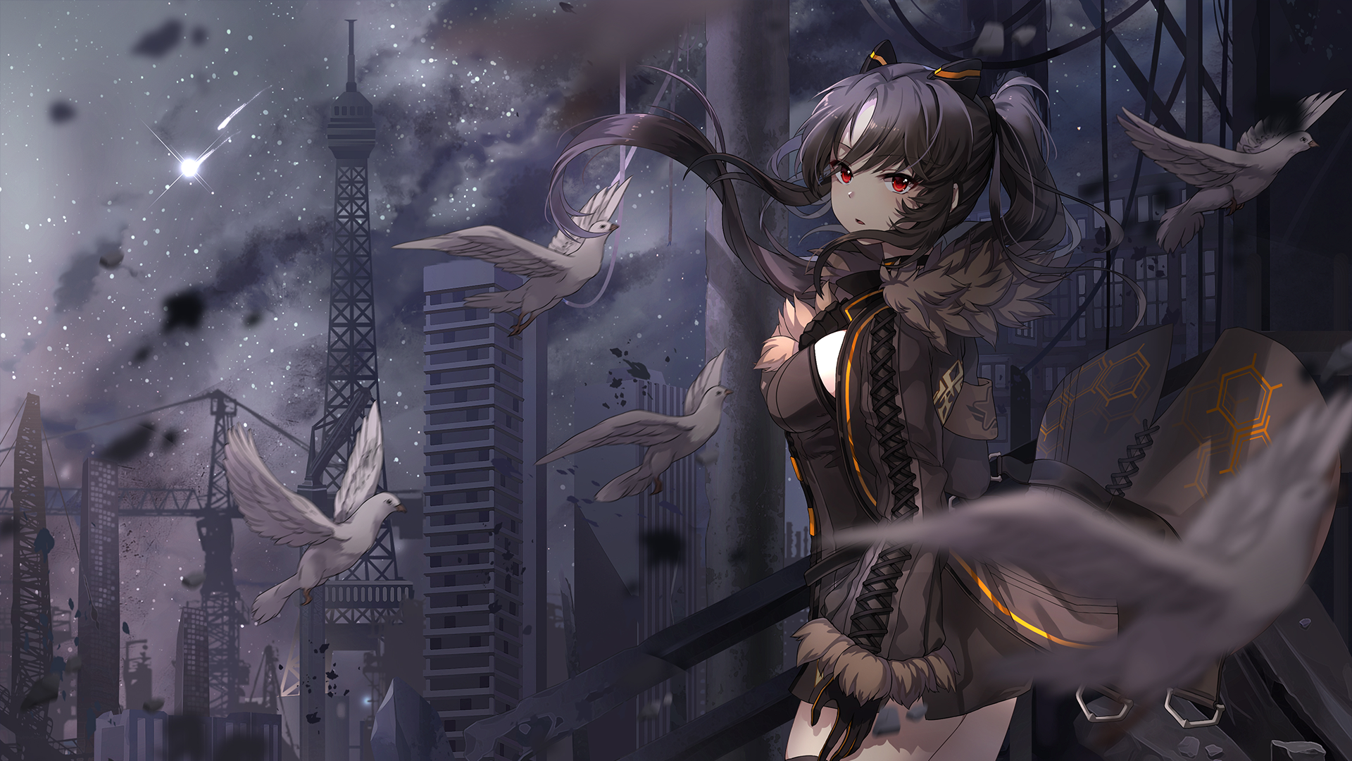 Iris Yuma in SoulWorker: Dark Elegance with Raven Wings – HD Wallpaper ...