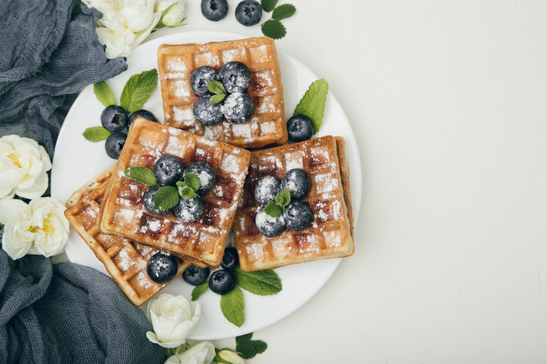 Download Still Life Breakfast Fruit Blueberry Berry Food Waffle 4k ...