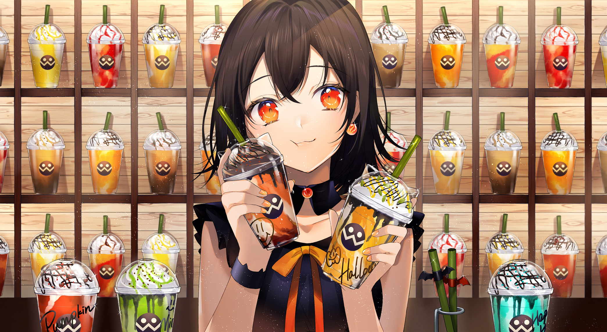 Anime Bubble Tea Joy - HD Wallpaper by 姐川