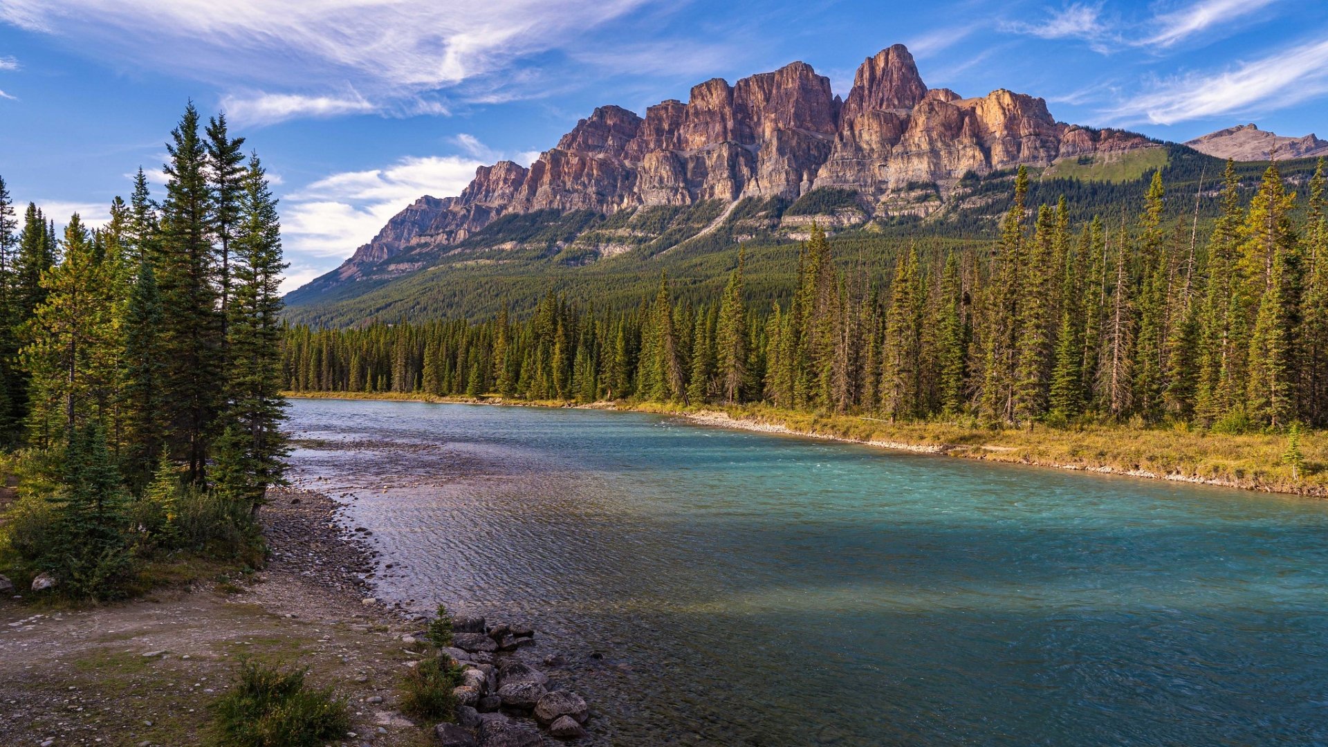 Download Banff National Park Canada Mountain Forest Nature River HD ...