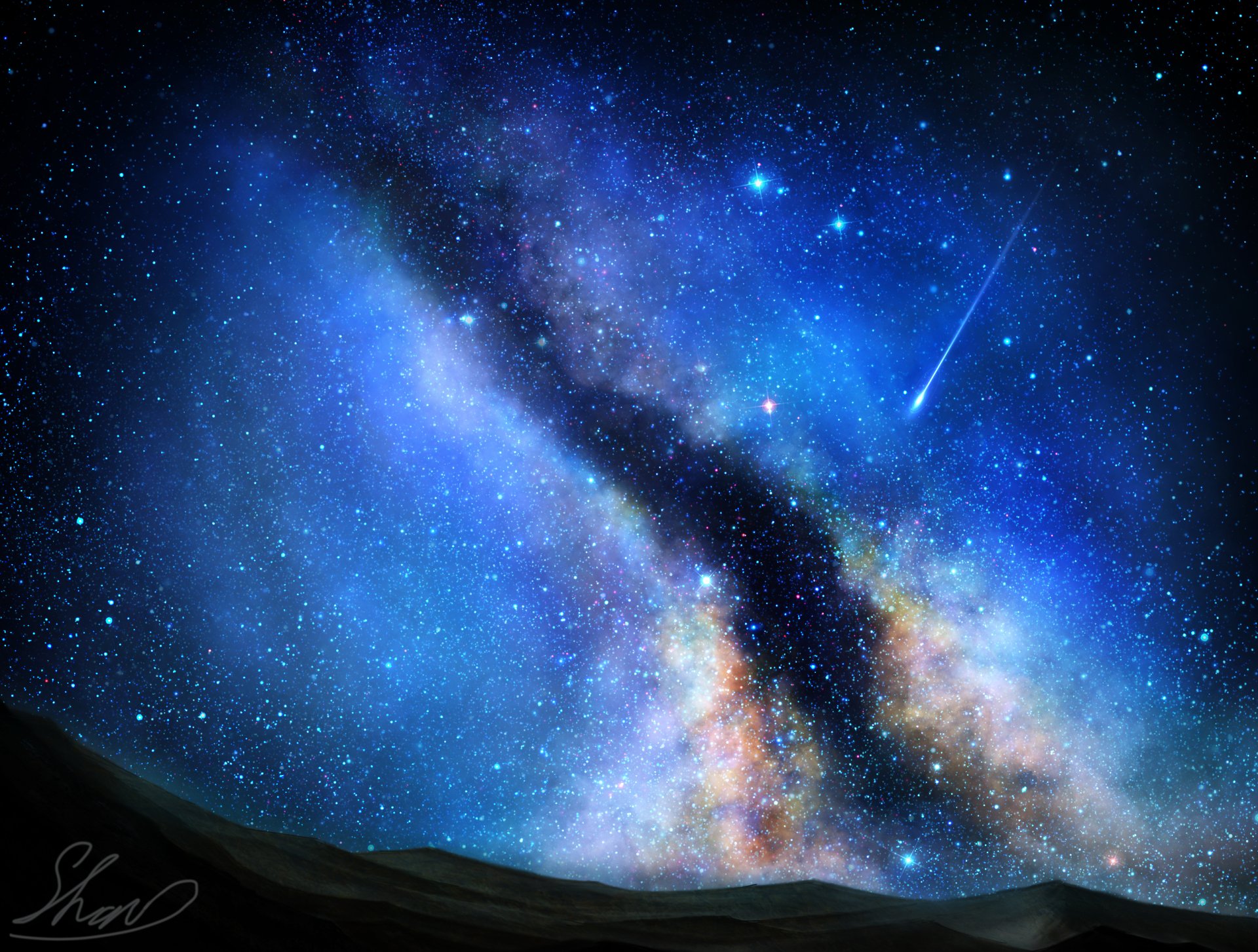 2K Quad‑HD Sci‑Fi Starry Sky Wallpaper by mxwwjack | 2560x1937 ...