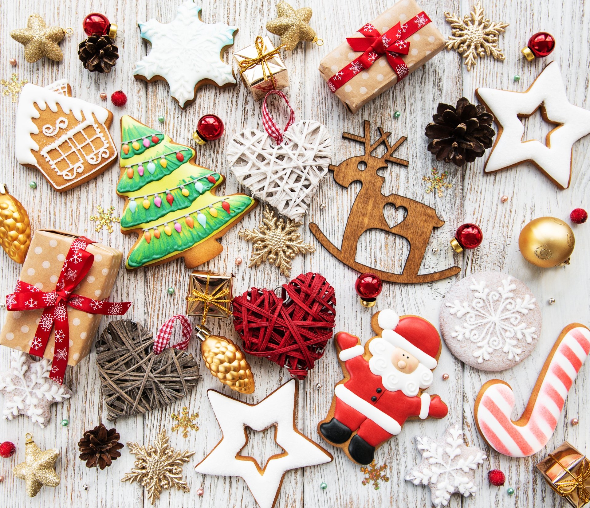 Download Christmas Ornaments Gingerbread Cookie Holiday Christmas 4k Ultra HD Wallpaper