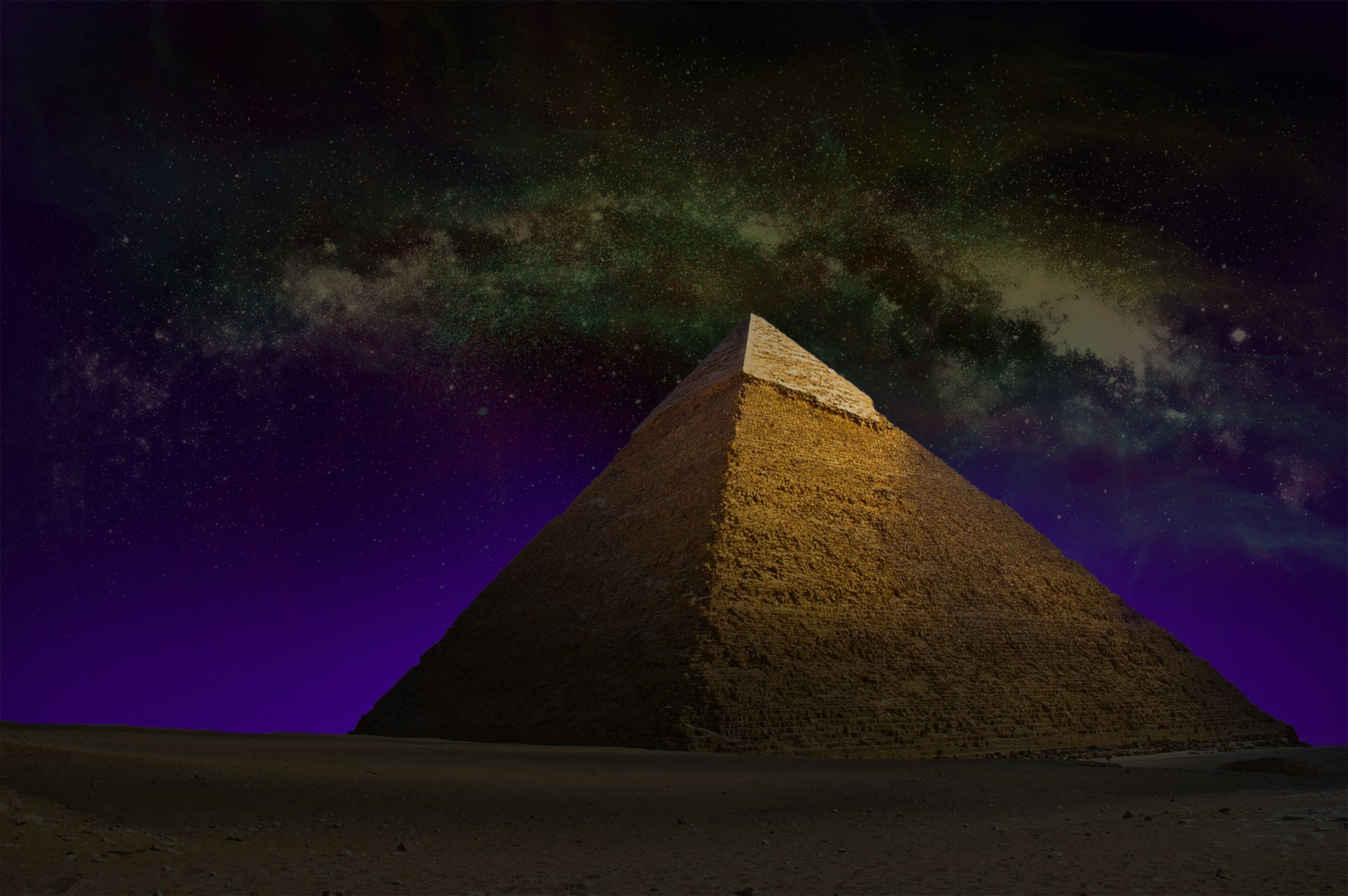 Colorful Pyramids Widescreen Wallpaper
