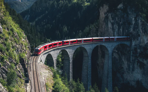 Download RhB Vehicle Train HD Wallpaper