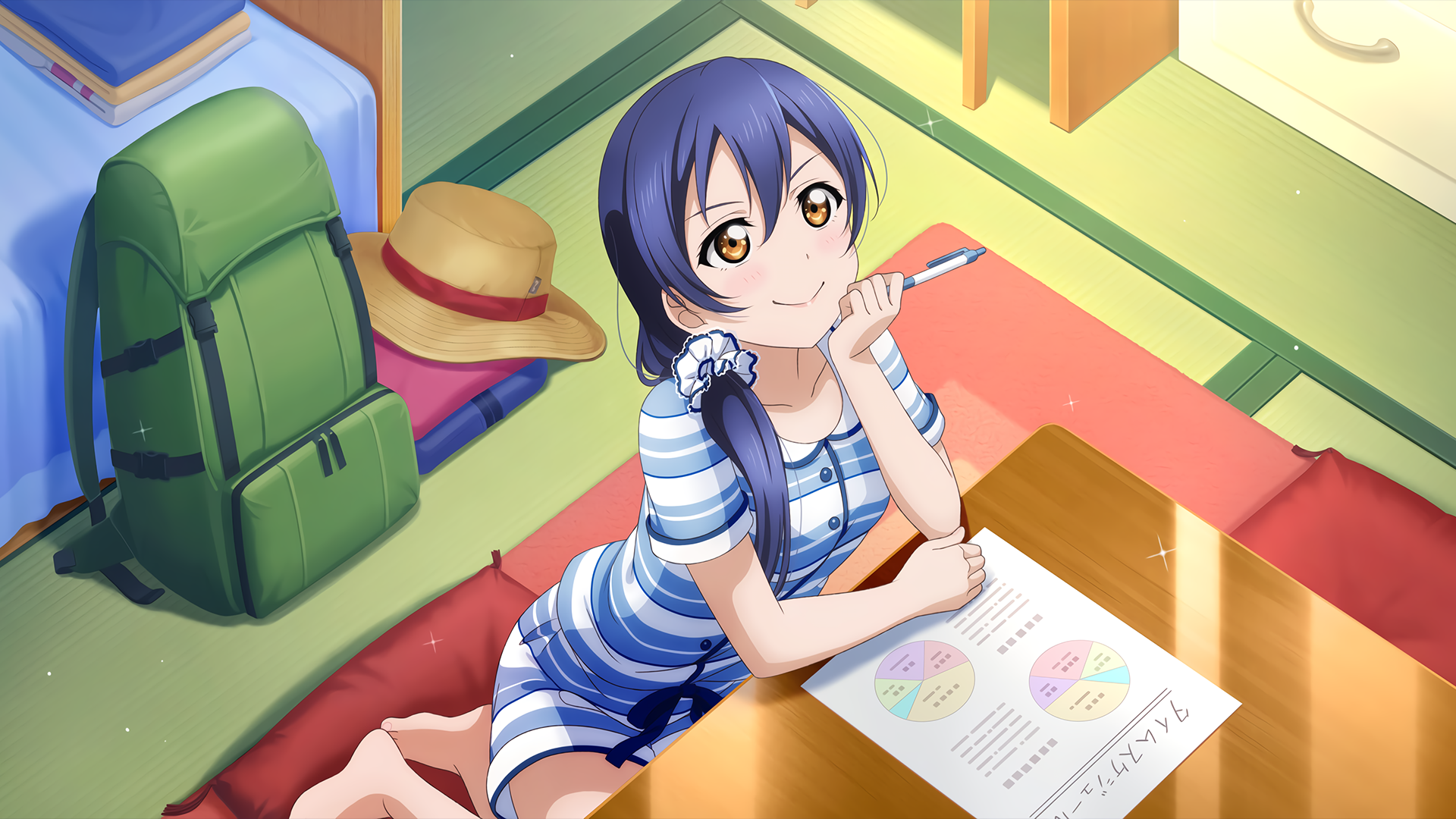 Download Umi Sonoda Yellow Eyes Long Hair Purple Hair Anime Love Live ...