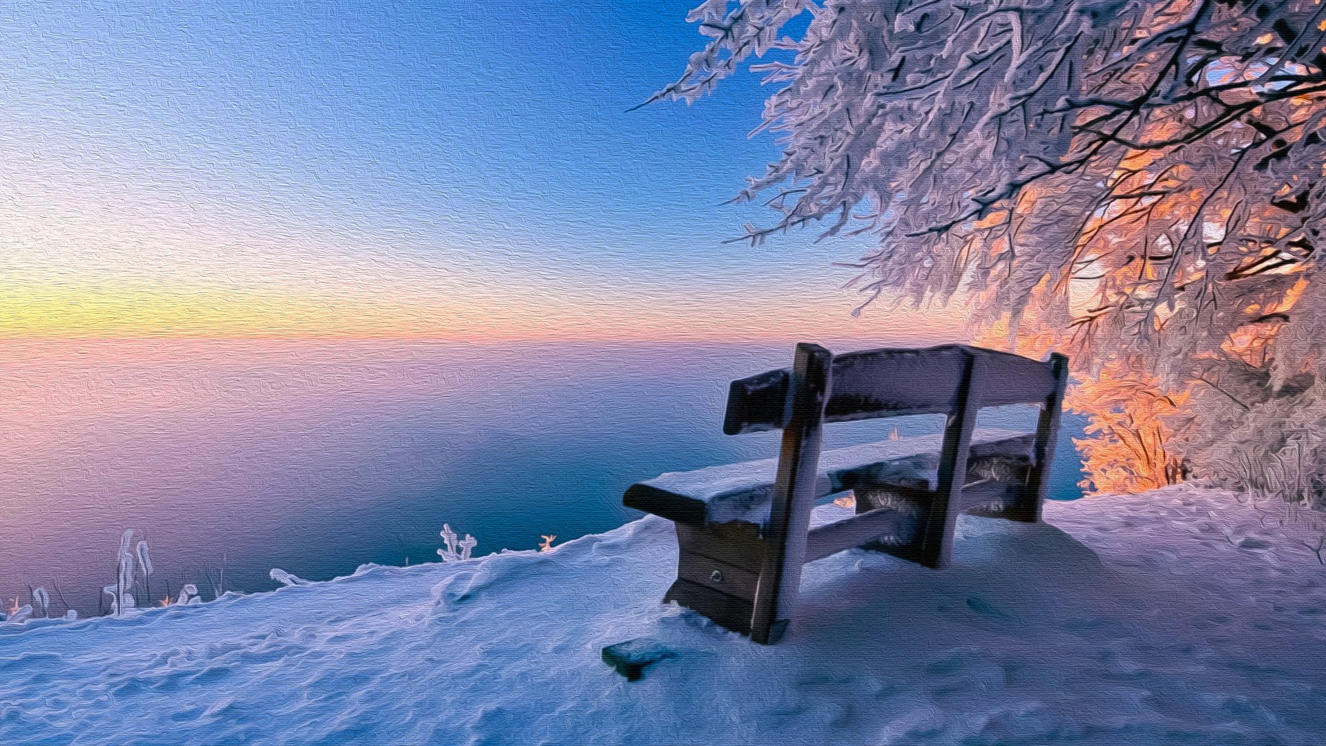 Download Winter Snow Man Made Bench 4k Ultra HD Wallpaper by Manufan63