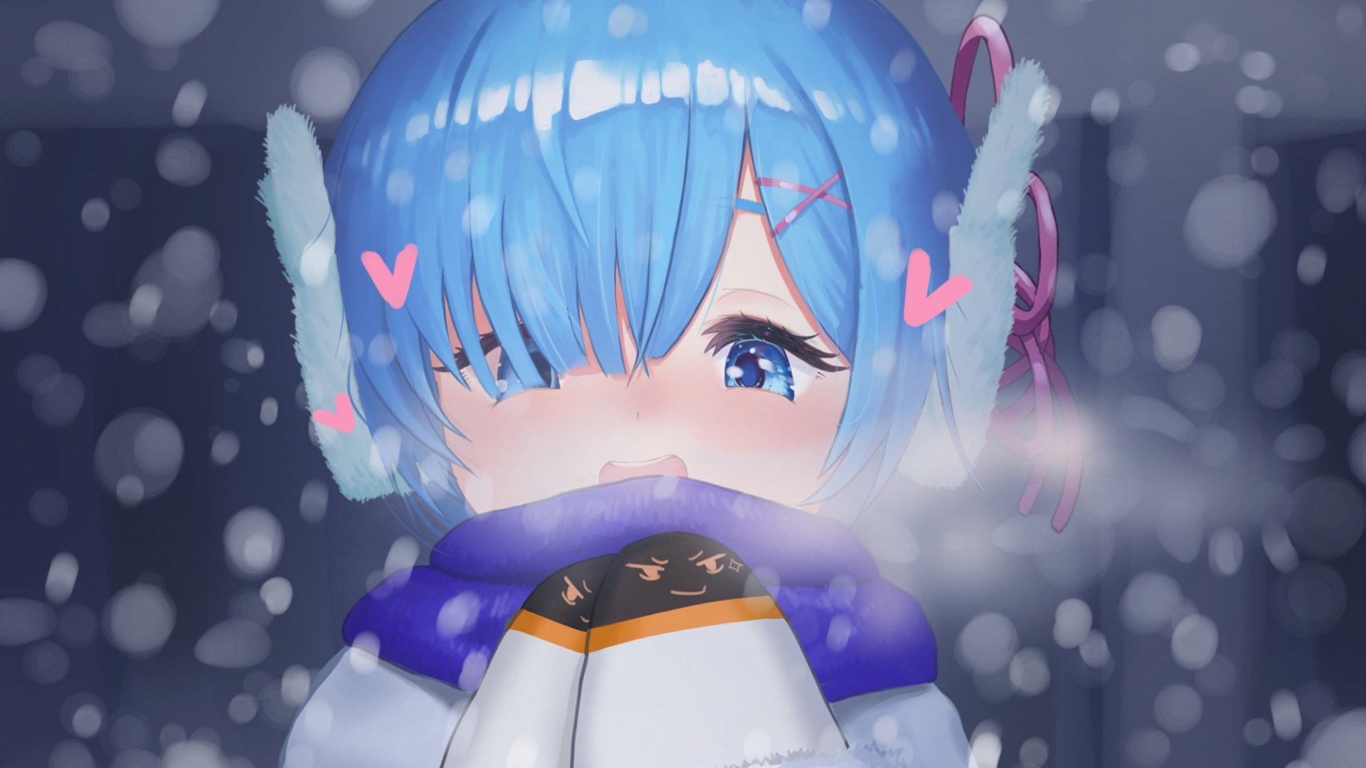 Rem’s Winter Glow - HD Re:Zero Anime Wallpaper by CheeNack | 2000x1125 ...