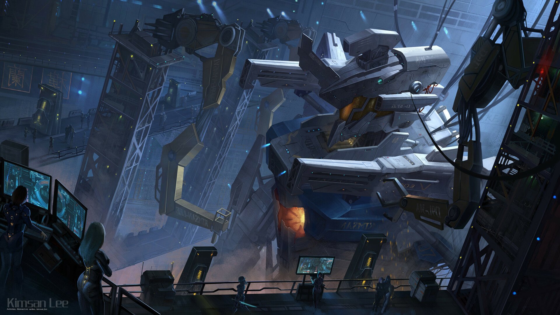 Download Mecha Sci Fi Mech HD Wallpaper by Lee Kimsan