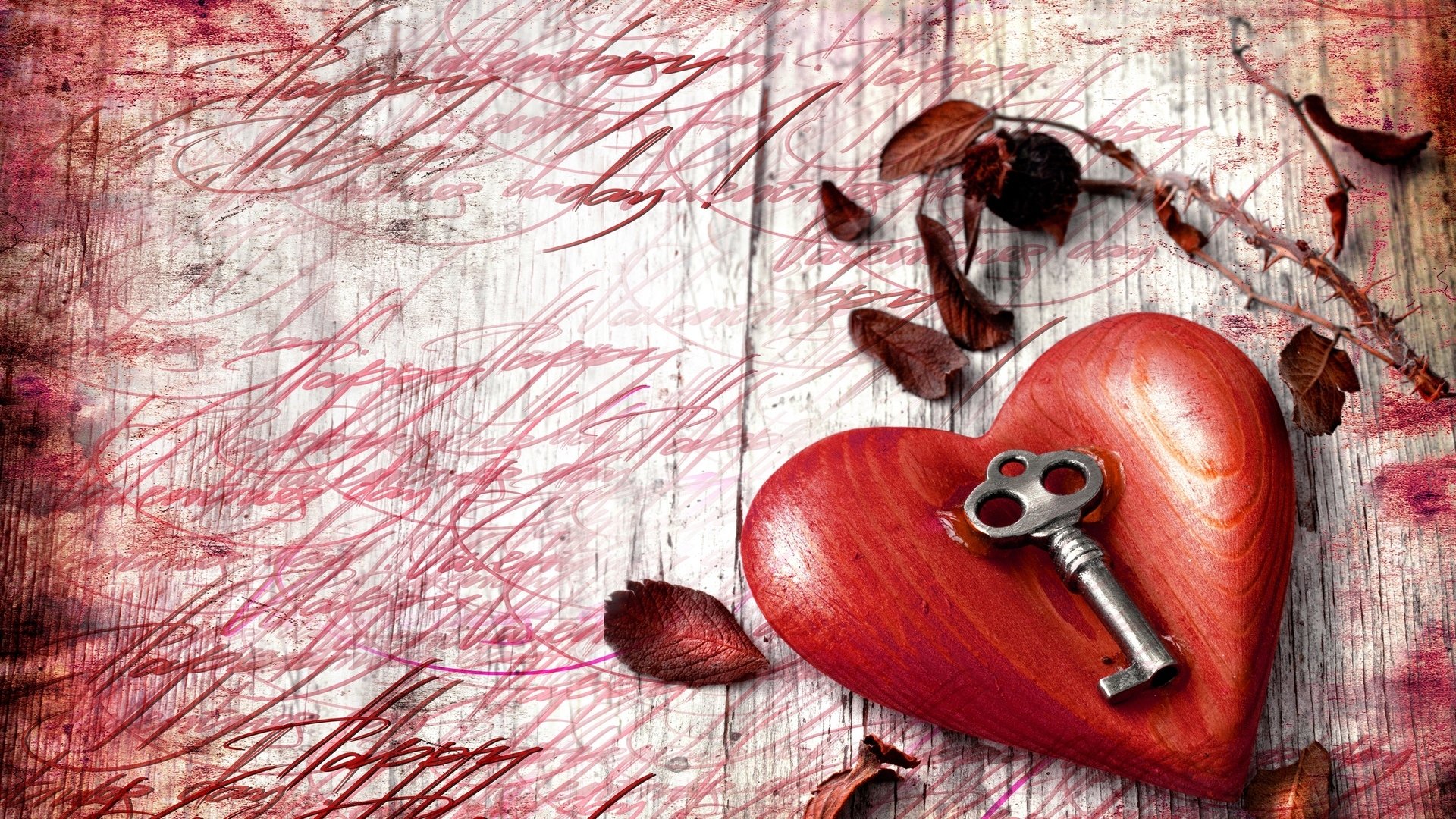Wallpaper Love Heart Keys