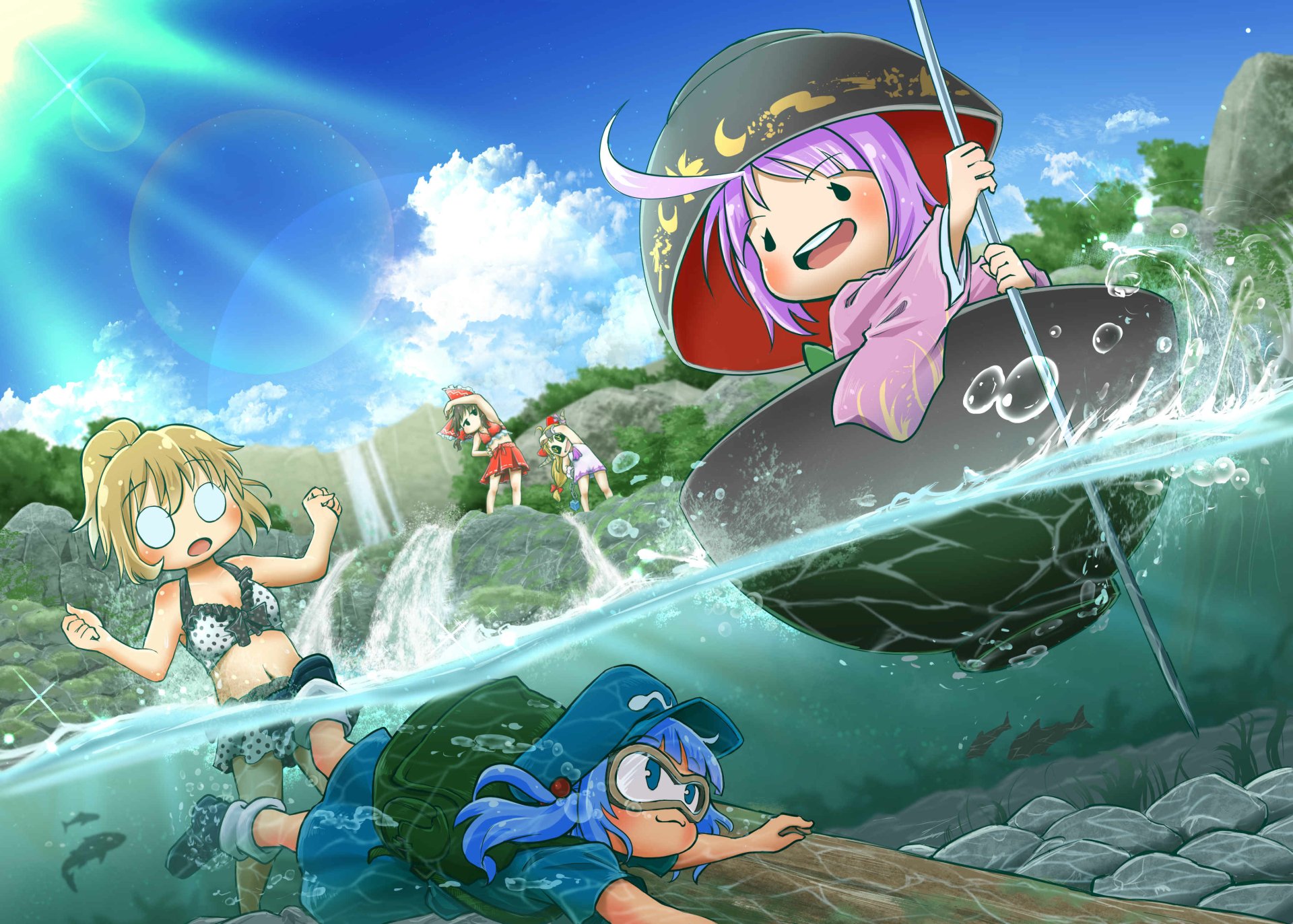 Download Nitori Kawashiro Suika Ibuki Reimu Hakurei Shinmyoumaru Sukuna ...