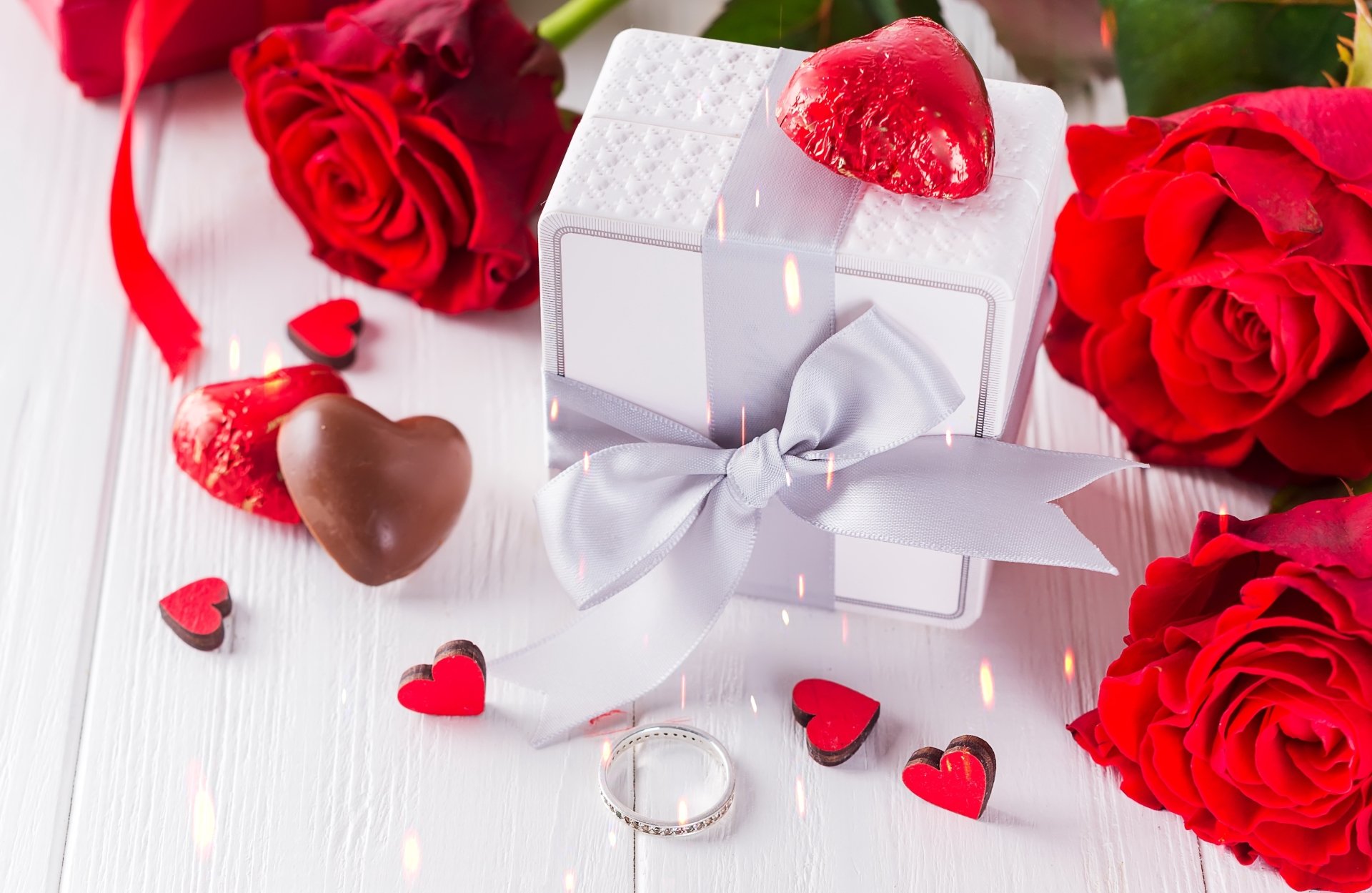 Download Romantic Love Heart Rose Gift Flower Holiday Valentine's Day ...