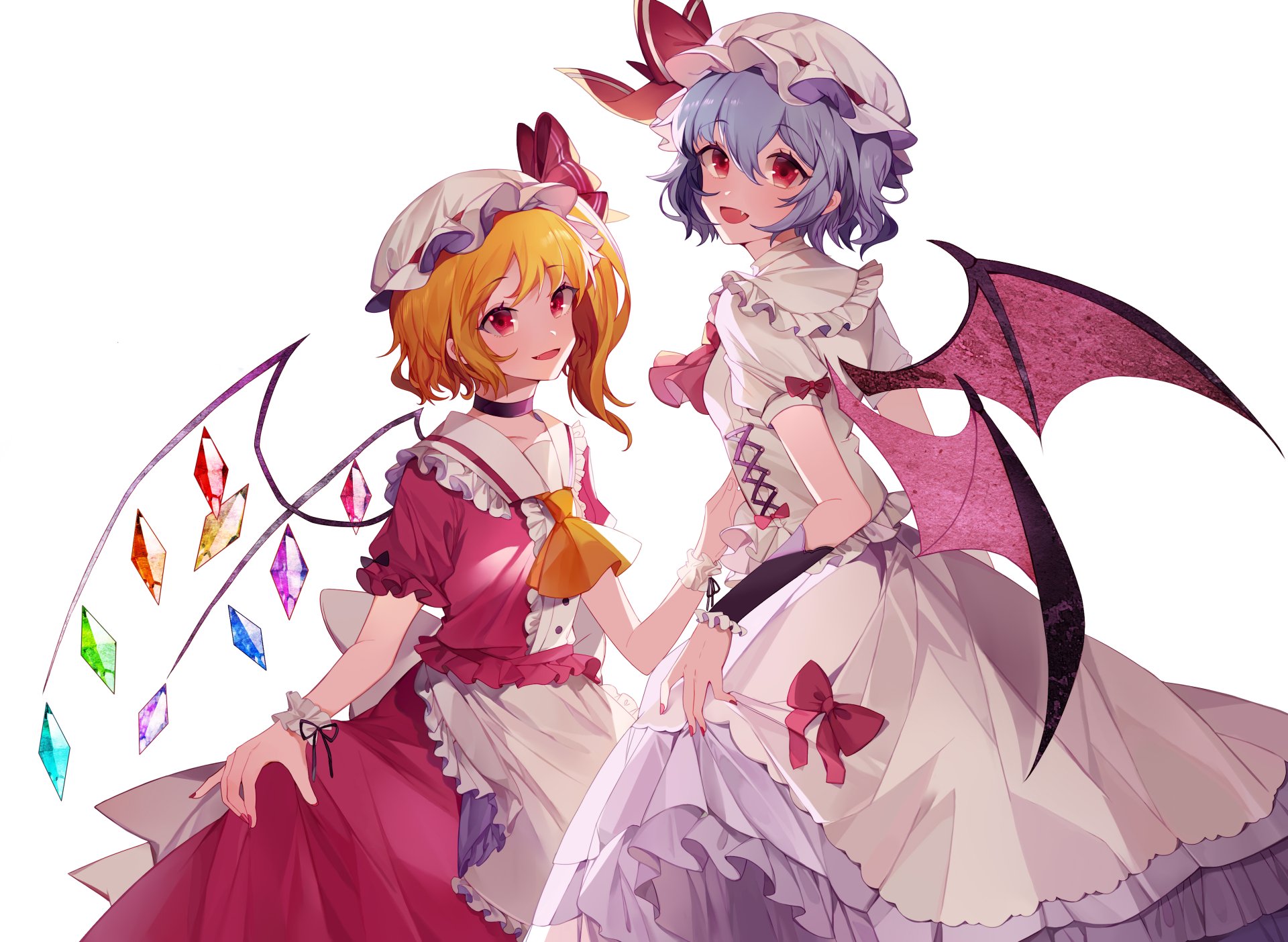 Download Flandre Scarlet Remilia Scarlet Anime Touhou HD Wallpaper