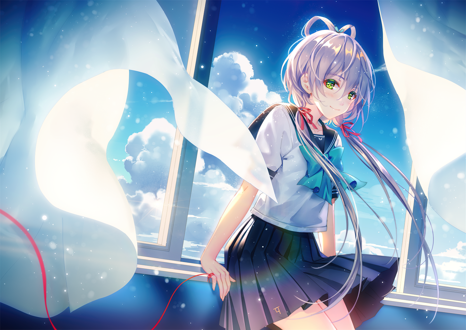 Luo Tianyi HD Wallpaper: A Vibrant Anime Vocaloid Scene by TID