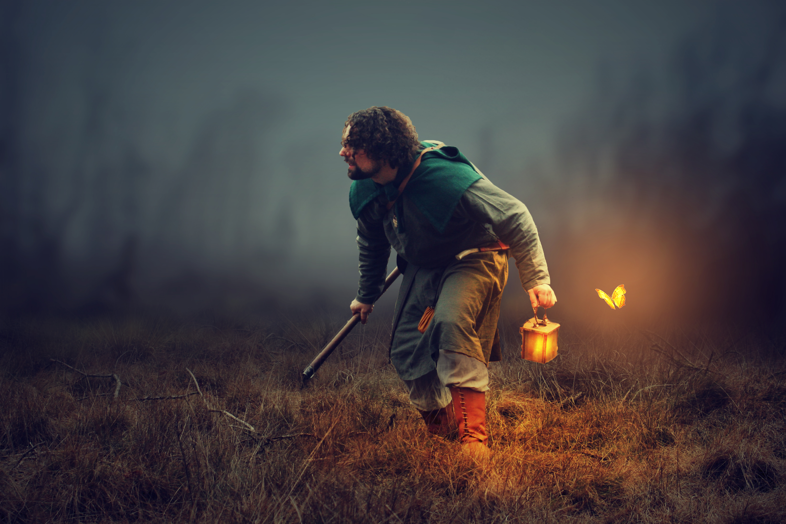 Man in forest by furqanjaved