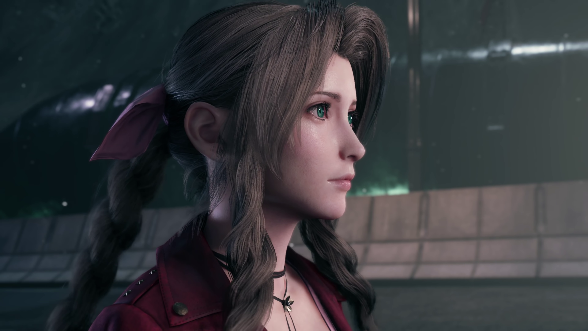 Aerith Gainsborough in Stunning 4K – Final Fantasy VII Remake Wallpaper