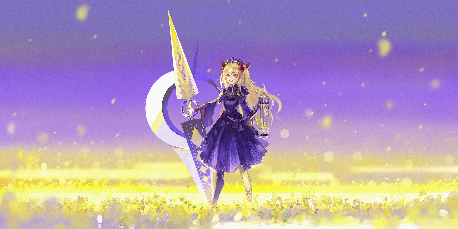 Download Lance Long Hair Blonde Purple Dress Lancer (Fate/Grand Order ...