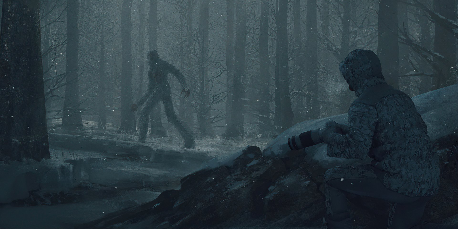 Dark Forest Encounter: Creature Captured on Camera HD Wallpaper by TJ Foo