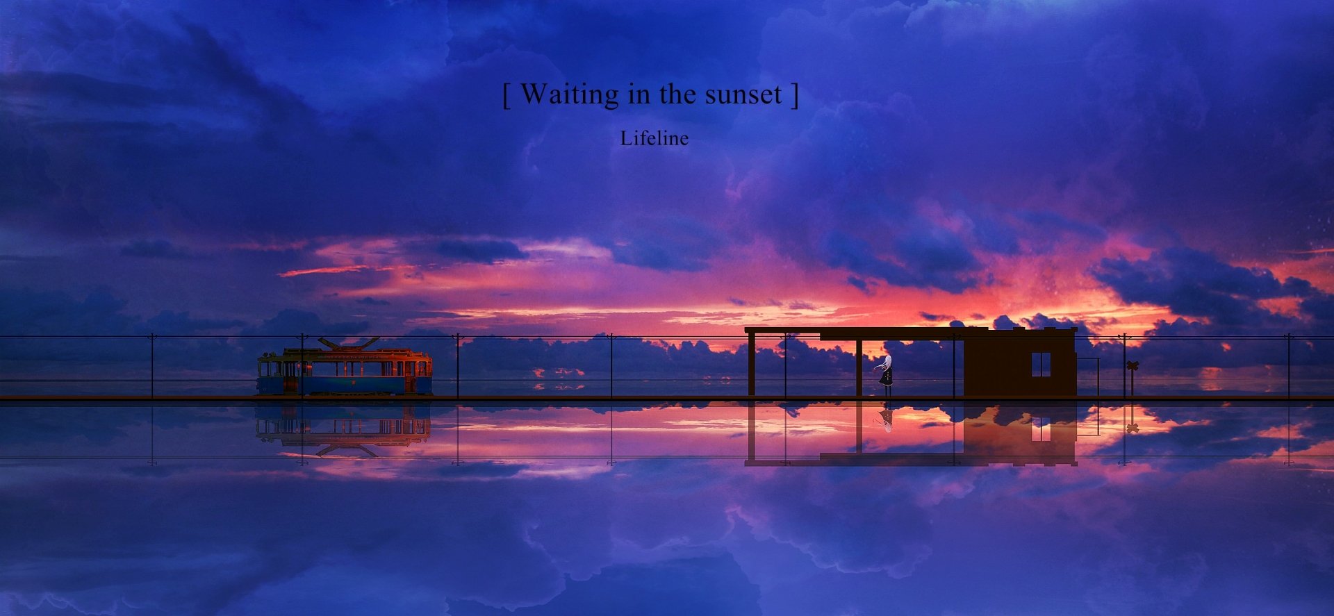 Anime Tram at Sunset - HD Wallpaper by Lifeline