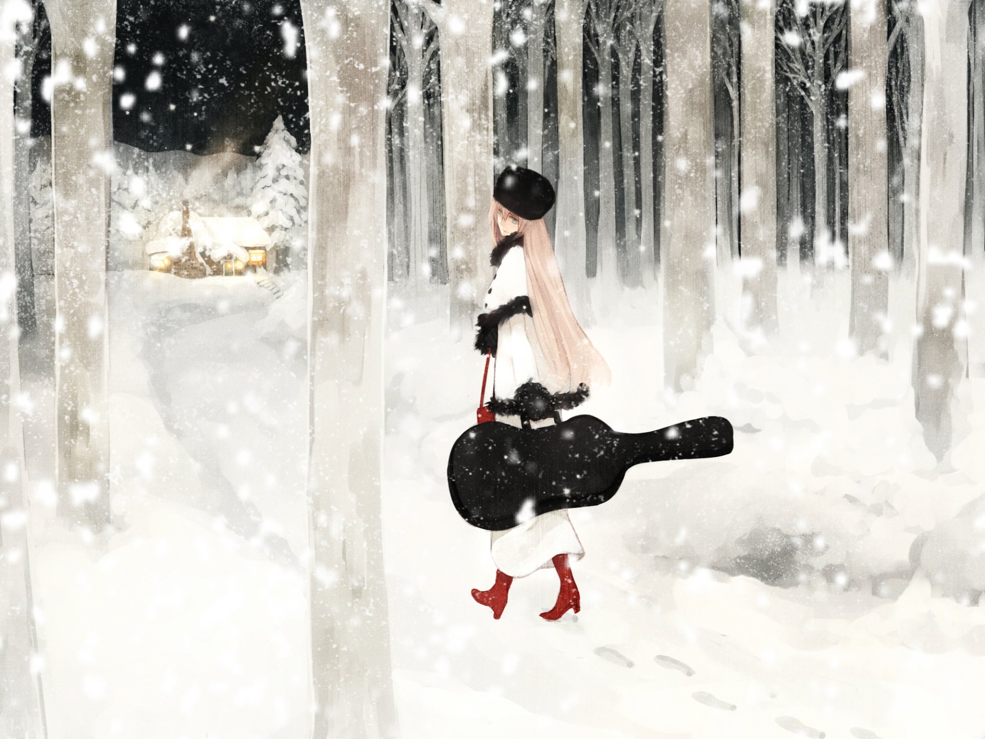 Luka Megurine’s Snowy Serenade – HD Vocaloid Anime Wallpaper by shark ...