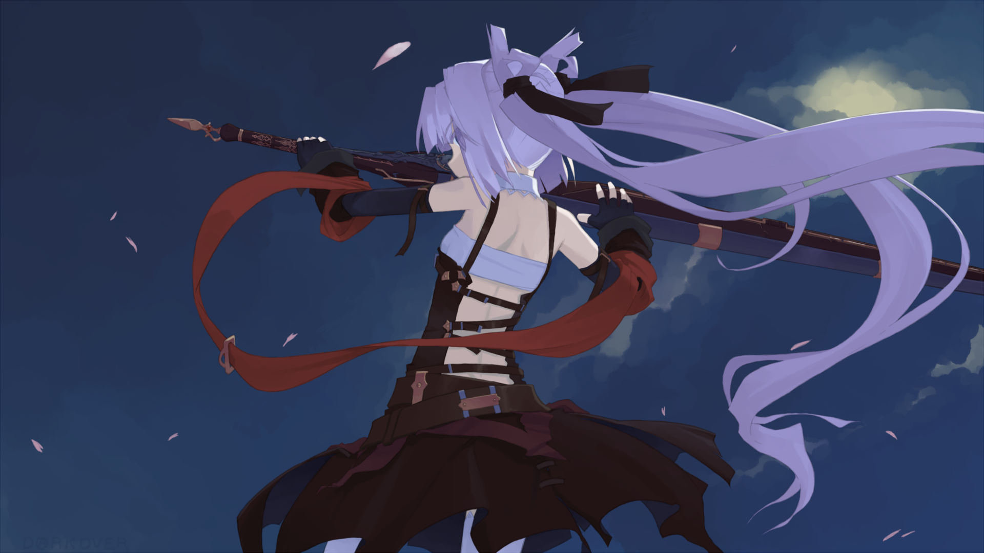 Download Night Anime Warrior Anime Night HD Wallpaper by d@rkover