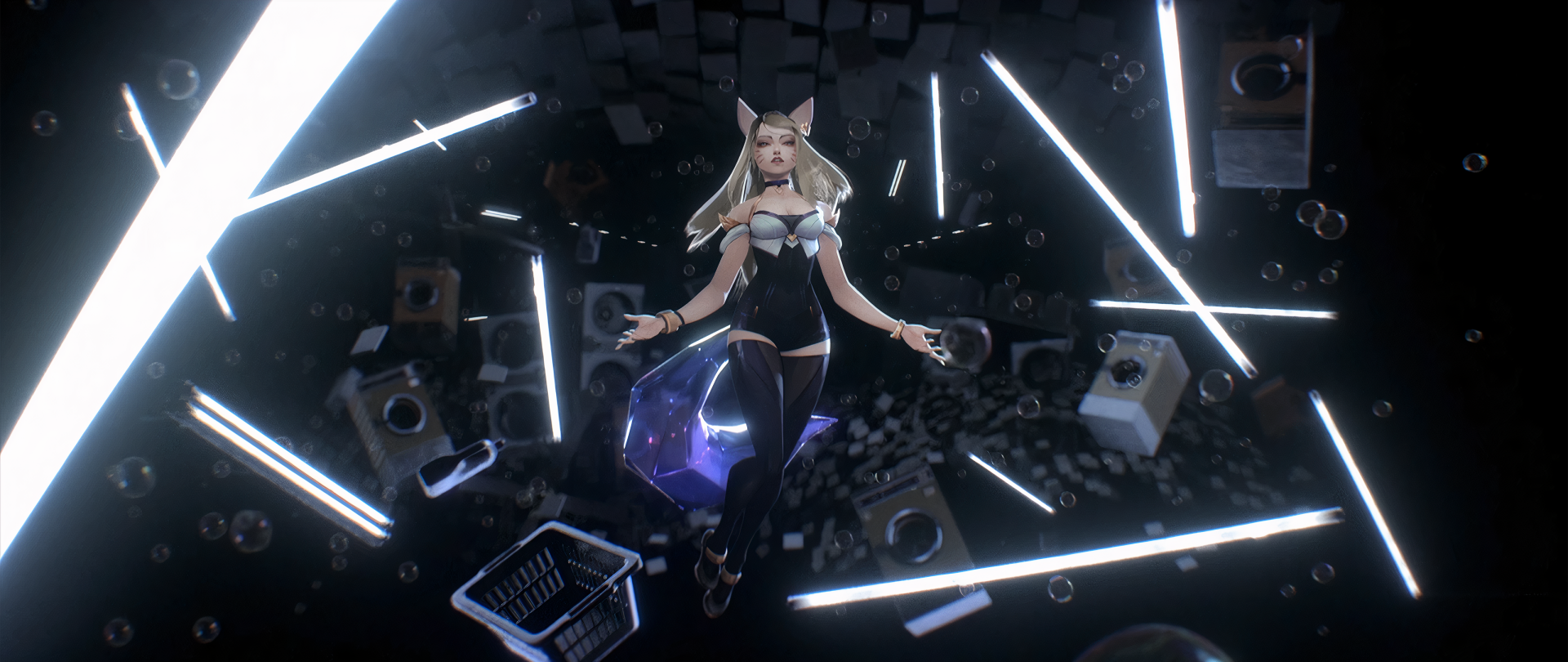 K/DA Ahri: Blonde Cat Girl in Ultra HD – League of Legends K-Pop Icon ...