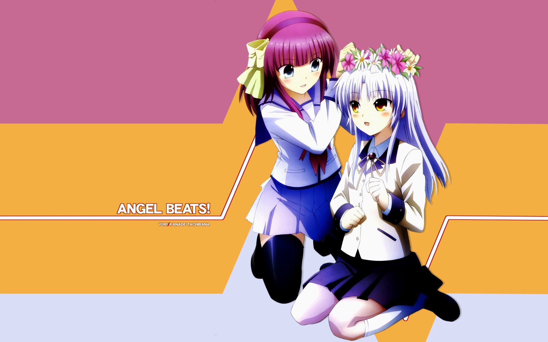 Angel Beats! HD Wallpaper – Yuri Nakamura & Kanade Tachibana Scene