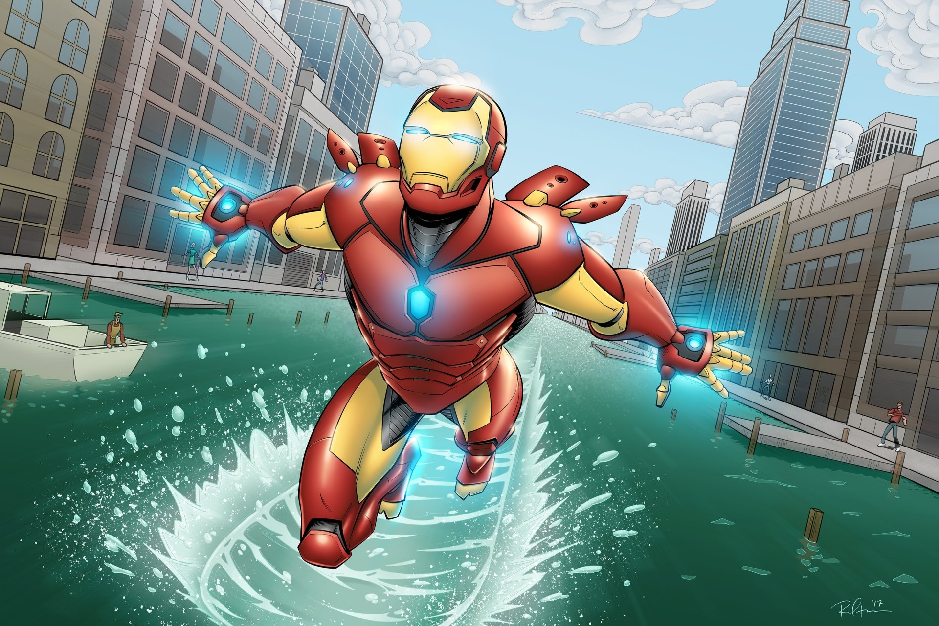 Download Tony Stark Comic Iron Man HD Wallpaper by Brian Robertson