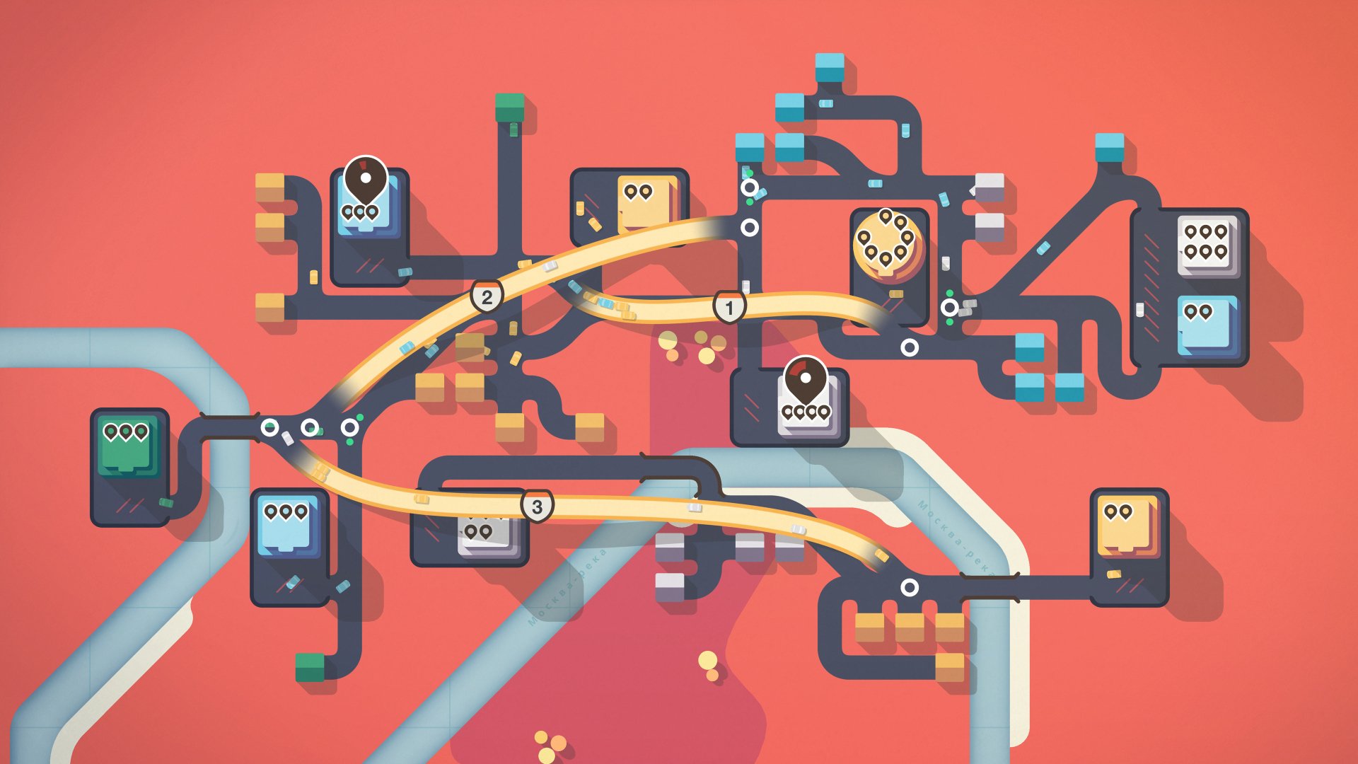 Download Video Game Mini Motorways 4k Ultra HD Wallpaper