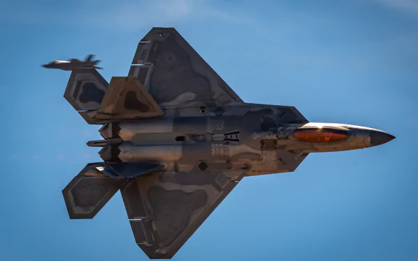 HD Military Wallpaper: Lockheed Martin F-22 Raptors in Flight