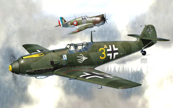 HD Wallpaper of the Iconic Messerschmitt Bf 109 in Action