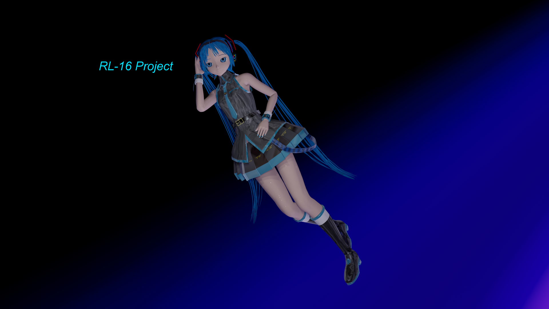 Hatsune Miku Blender Blue World by RL-16 Project | 3840x2160 ...