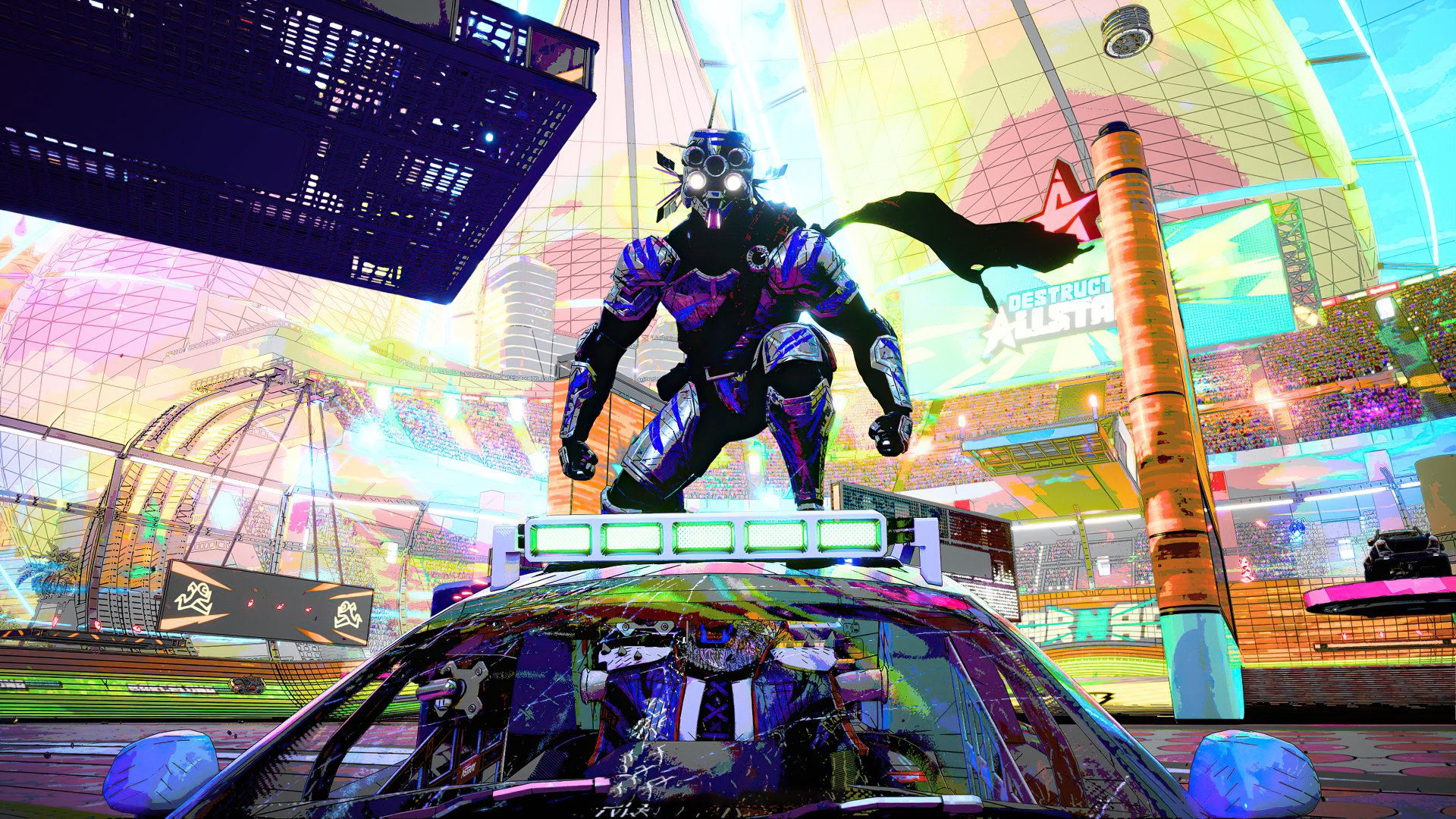 Download Video Game Destruction AllStars 4k Ultra HD Wallpaper