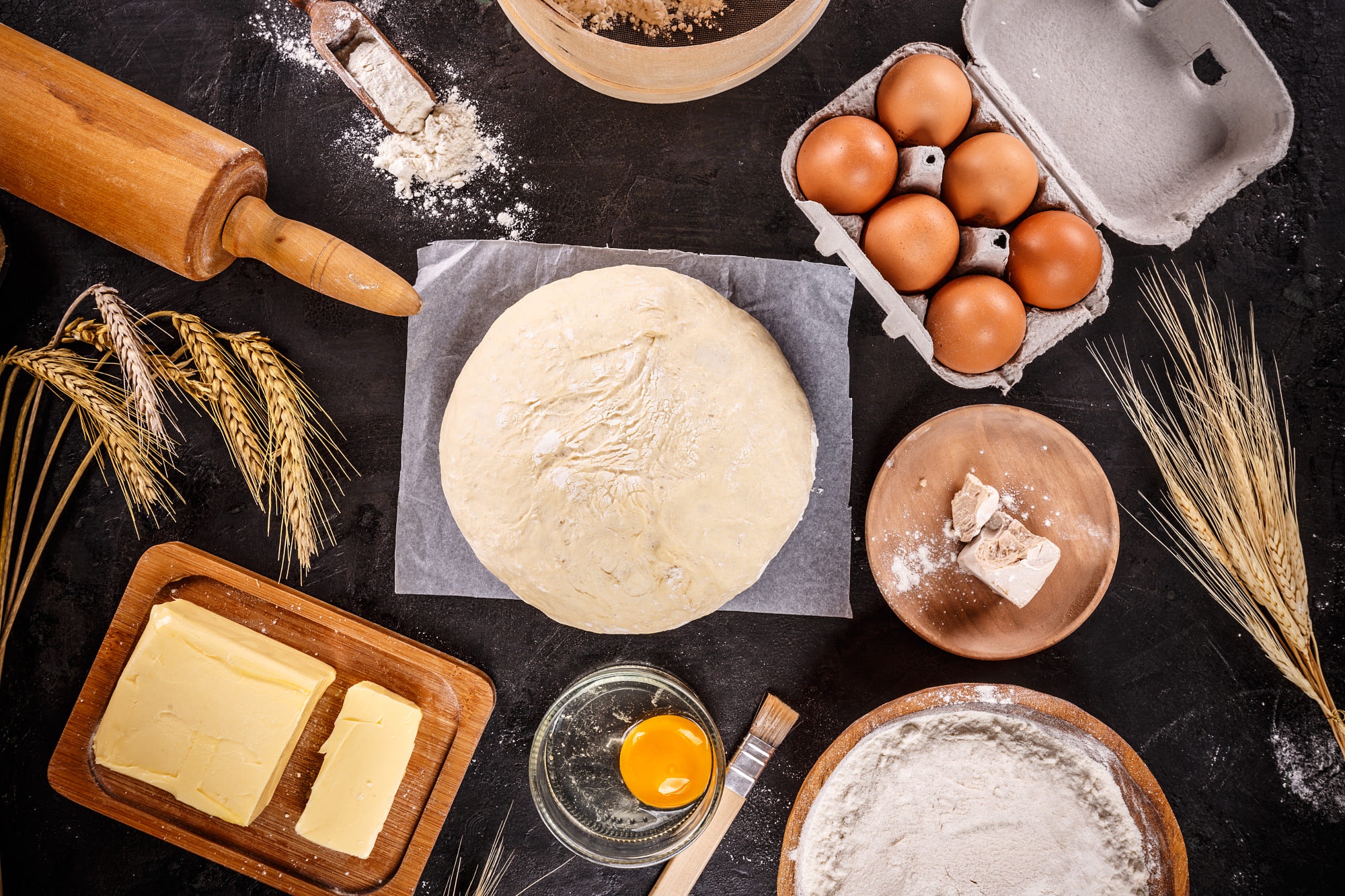 Download Baking Still Life Egg Food Bread HD Wallpaper