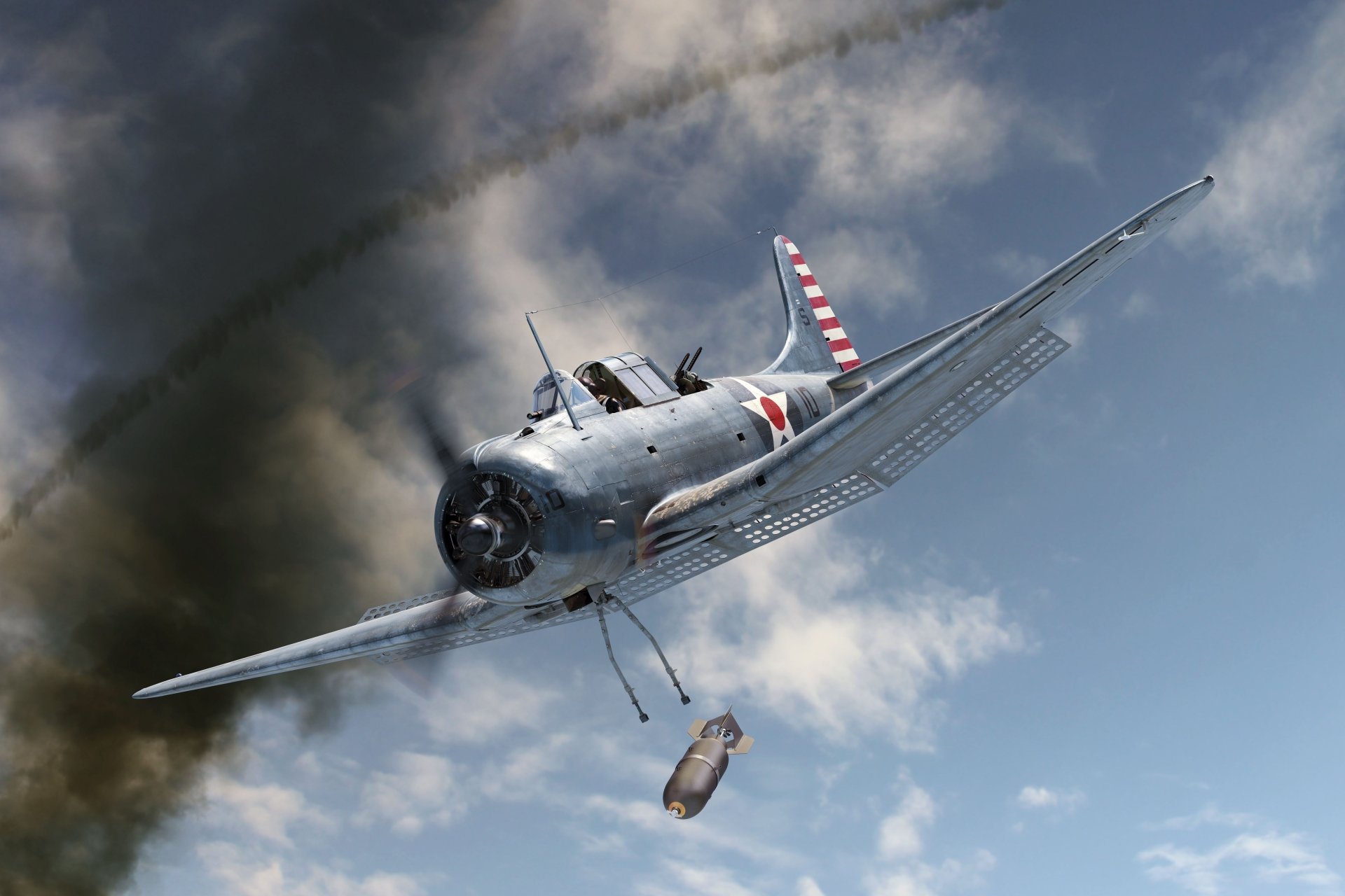 Download Bomber Warplane Military Douglas SBD Dauntless 4k Ultra HD ...