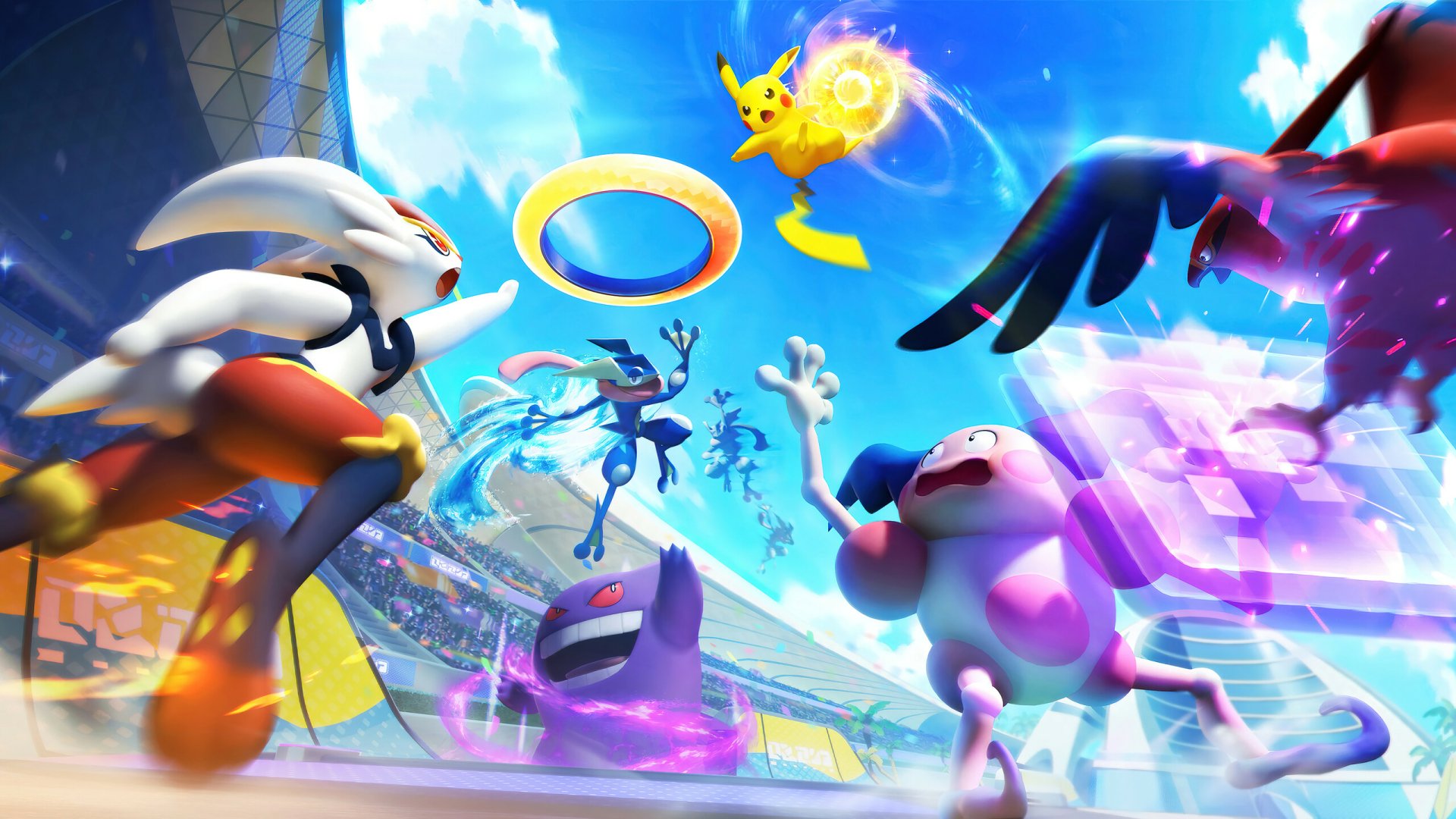 Pokémon UNITE: Greninja, Cinderace & Mr. Mime Clash with Pikachu — 2K ...