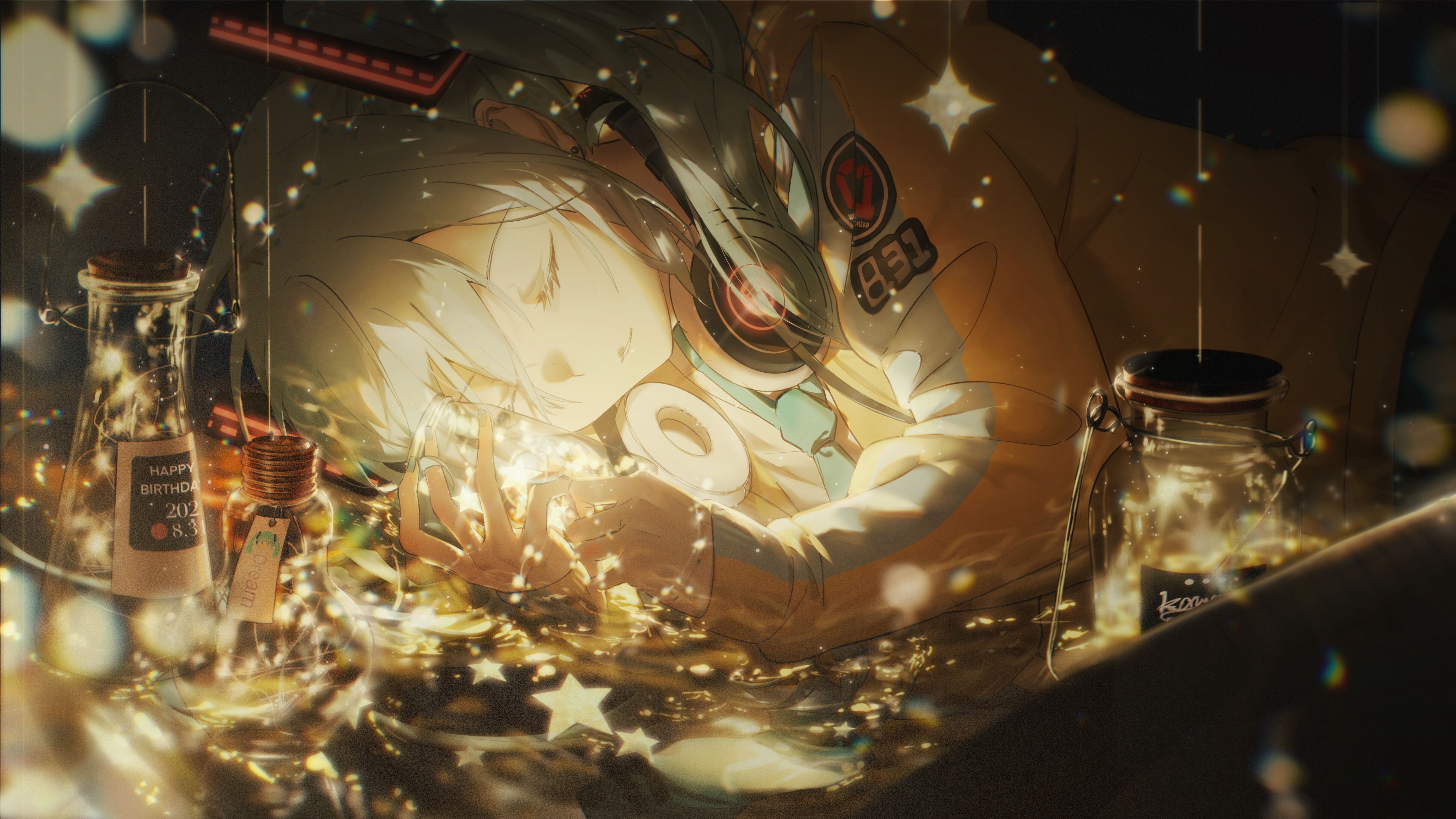 Download Sleeping Hatsune Miku Anime Vocaloid 4k Ultra HD Wallpaper